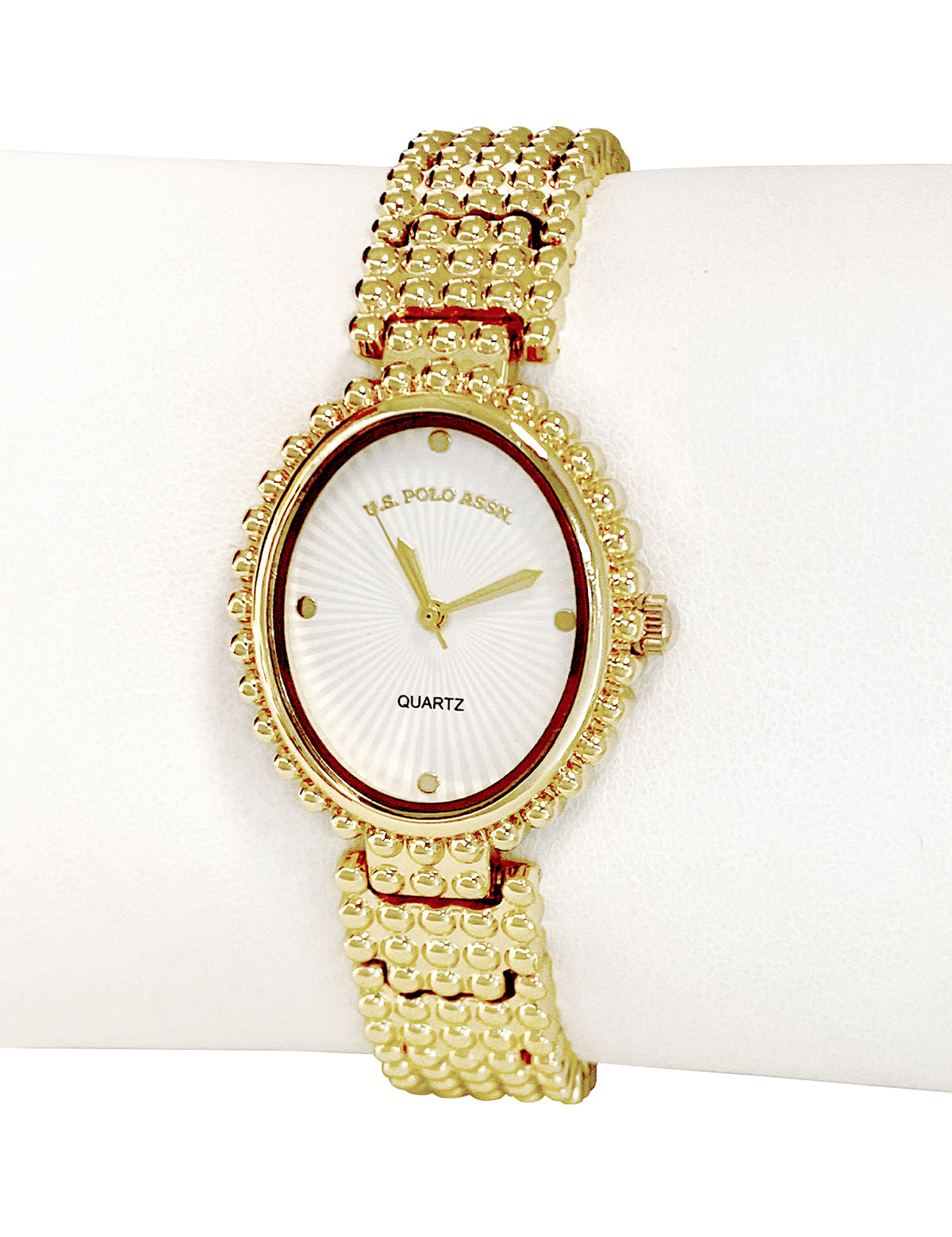 LADIES OVAL FACE GOLD ANALOG WATCH– U.S. Polo Assn.