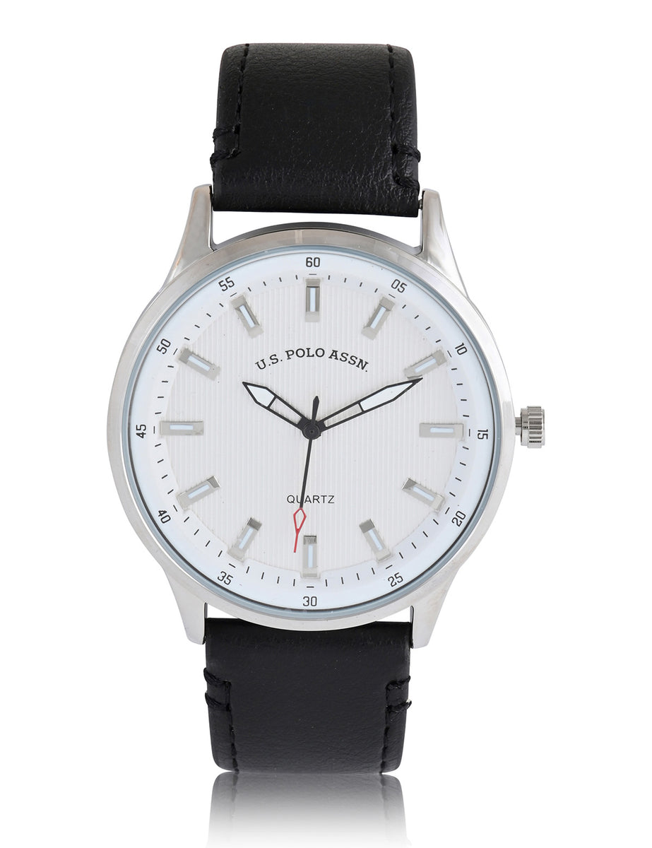 MENS BLACK STRAP RED ACCENT WATCH– U.S. Polo Assn.