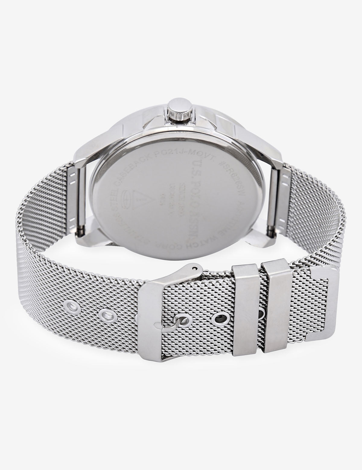 MENS SILVER MESH STRAP WATCH– U.S. Polo Assn.
