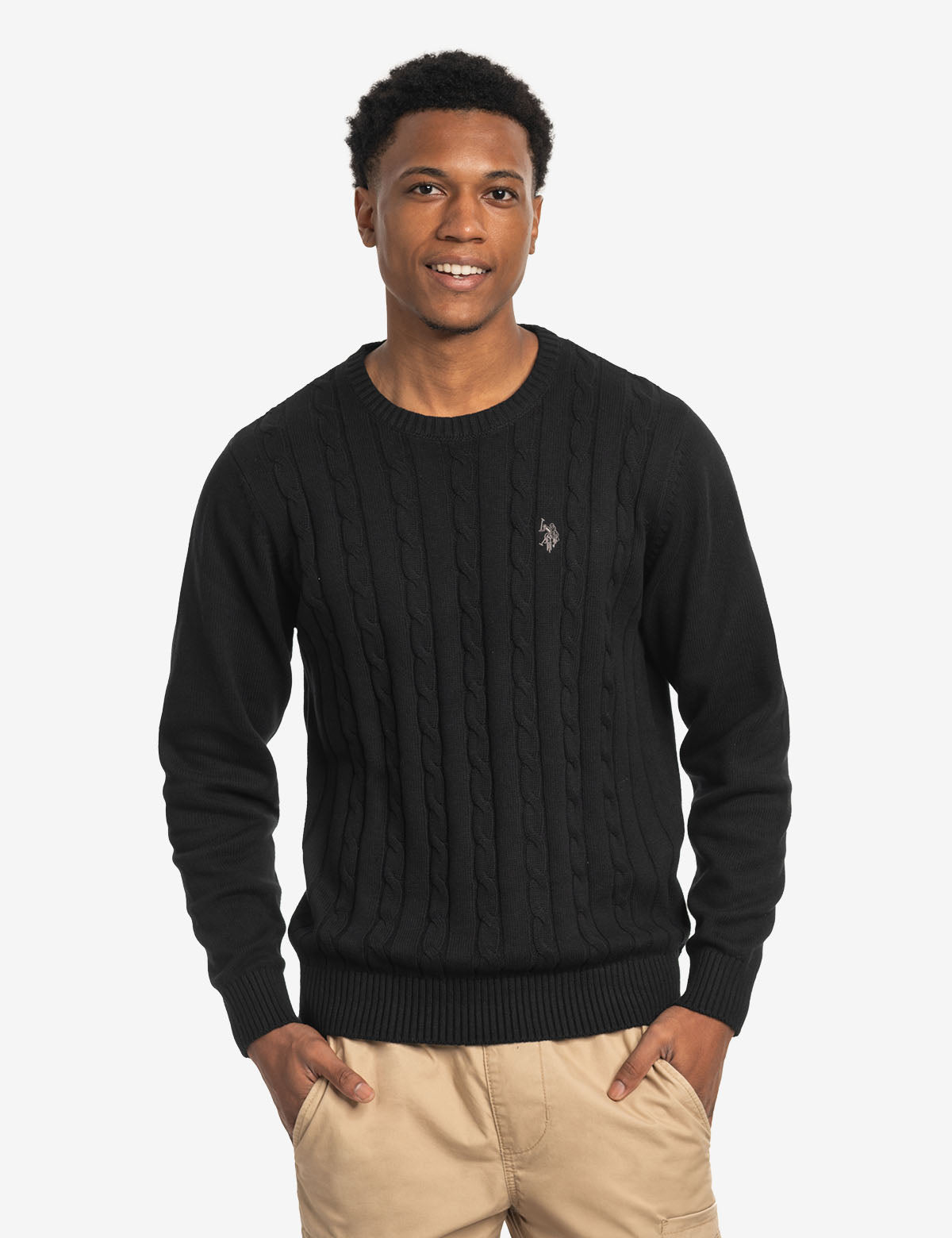 CABLE CREW NECK SWEATER– U.S. Polo Assn.