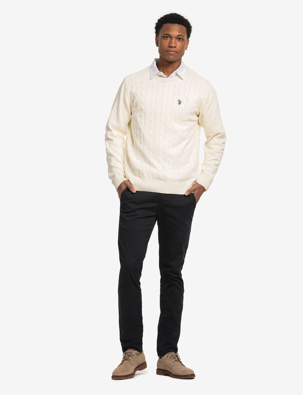 CABLE CREW NECK SWEATER– U.S. Polo Assn.