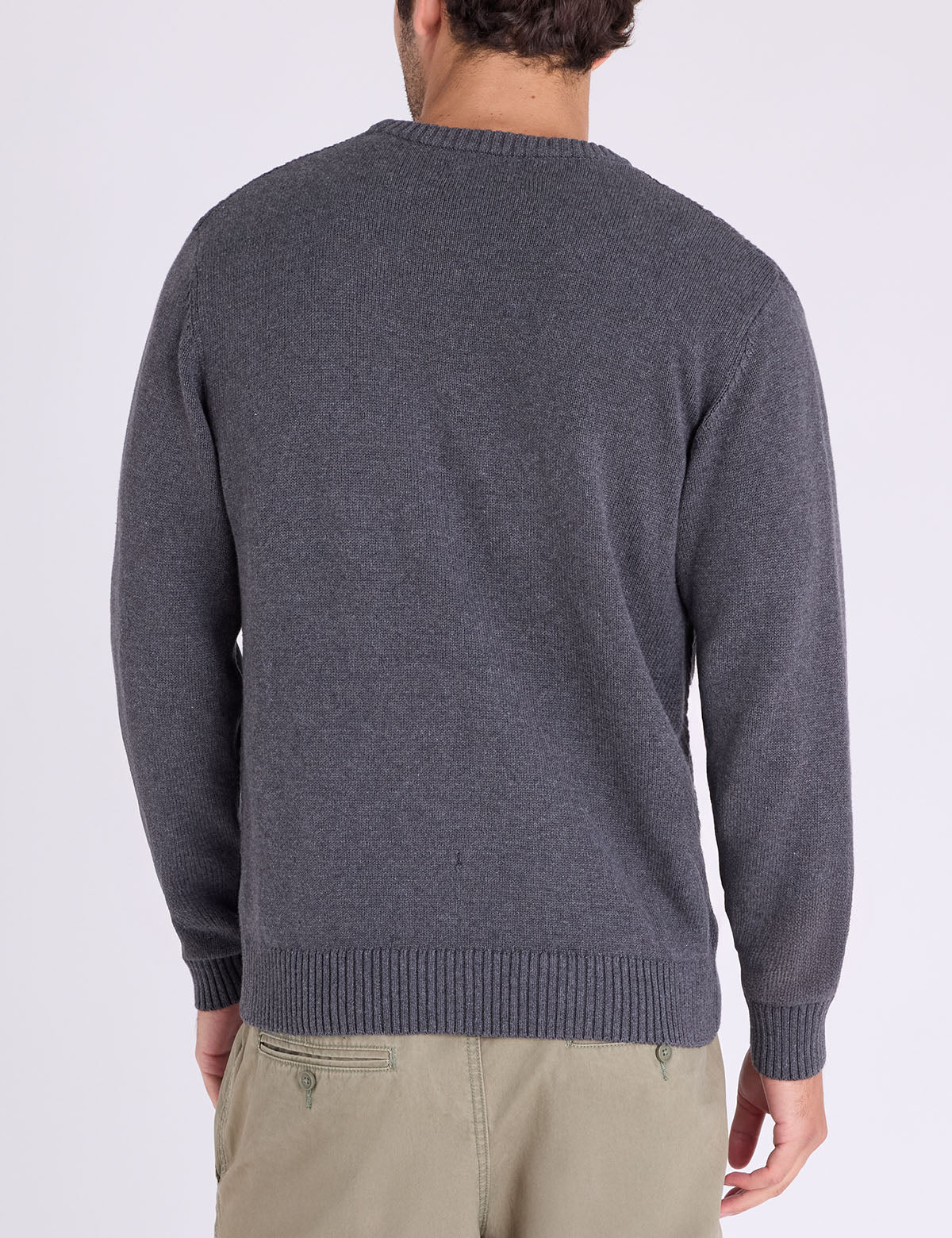 VERTICAL TEXTURED CREW NECK SWEATER– U.S. Polo Assn.