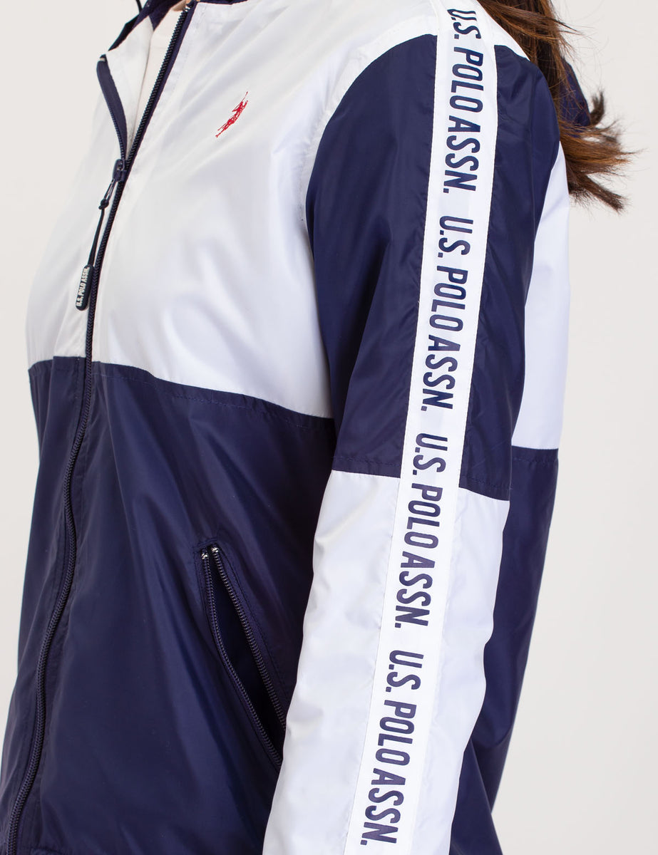 USPA SIDE TAPING HOODED WINDBREAKER– U.S. Polo Assn.