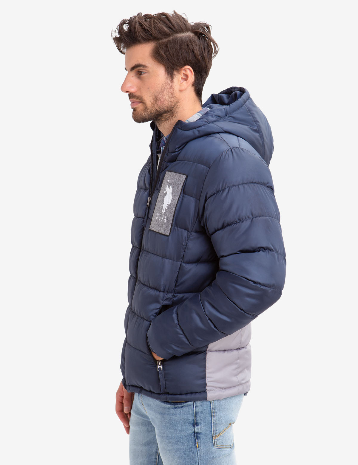 USPA FELT PATCH PUFFER COAT– U.S. Polo Assn.