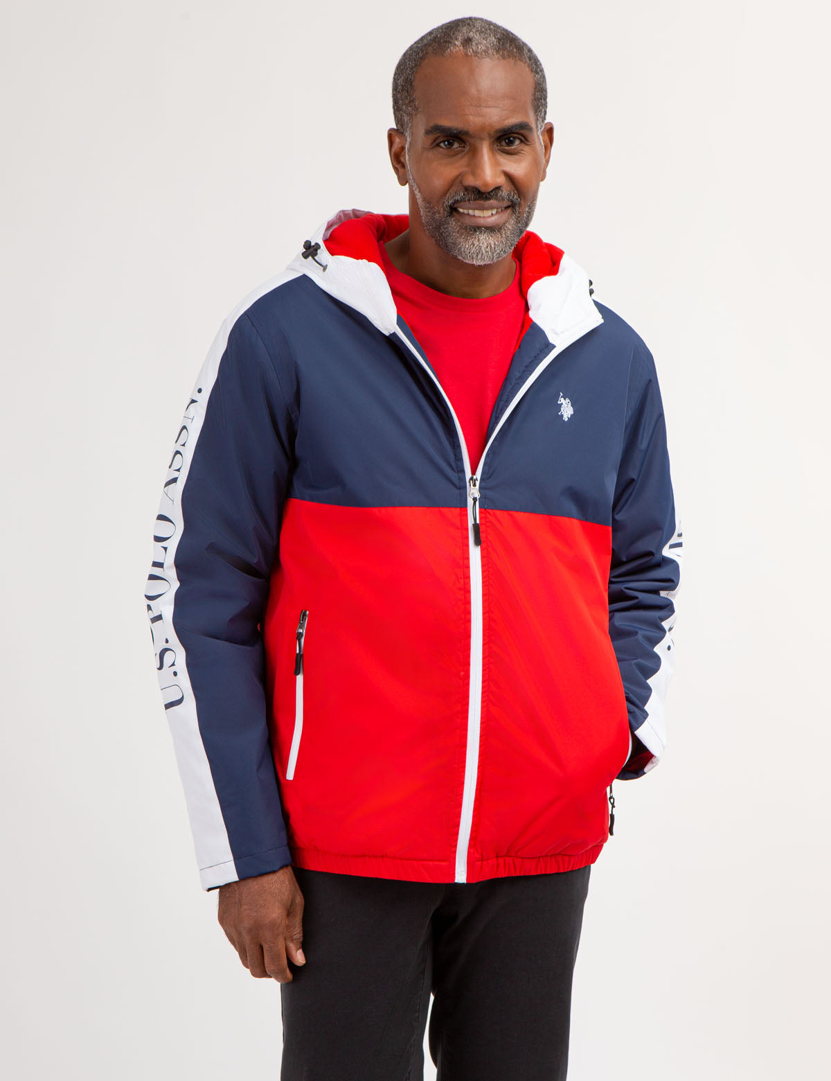 SIDE TAPE COLORBLOCK LOGO WINDBREAKER– U.S. Polo Assn.