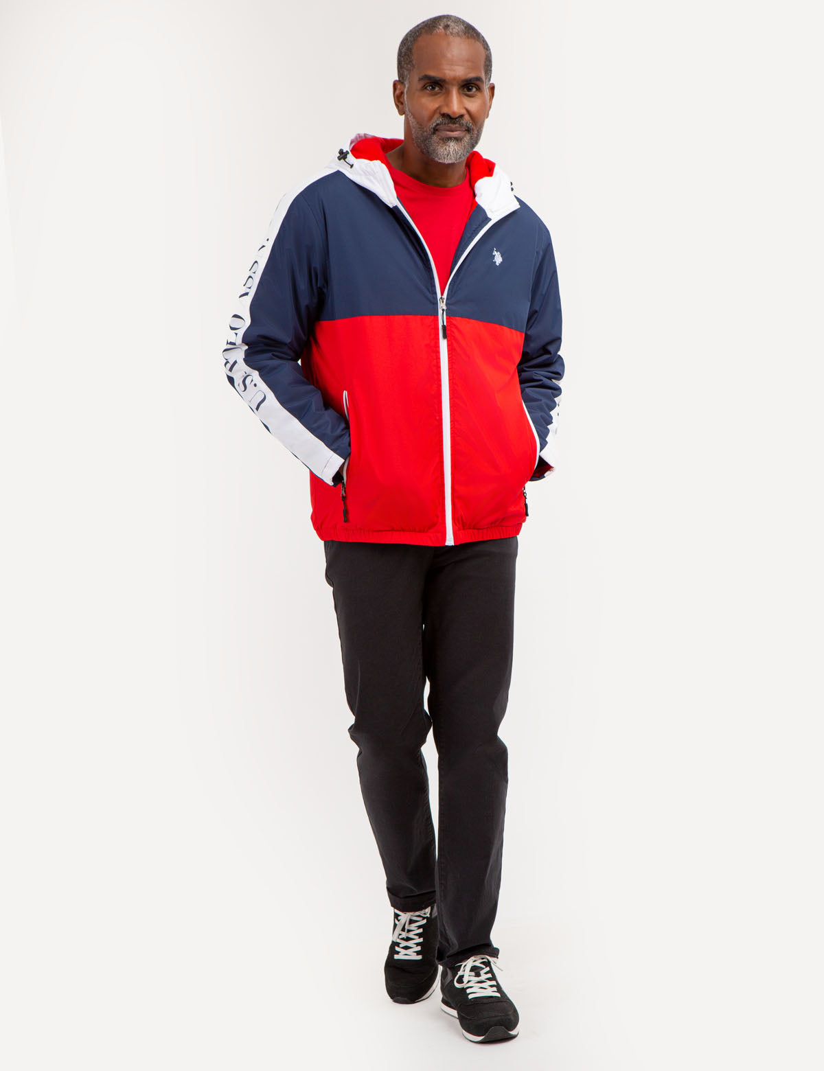 SIDE TAPE COLORBLOCK LOGO WINDBREAKER– U.S. Polo Assn.