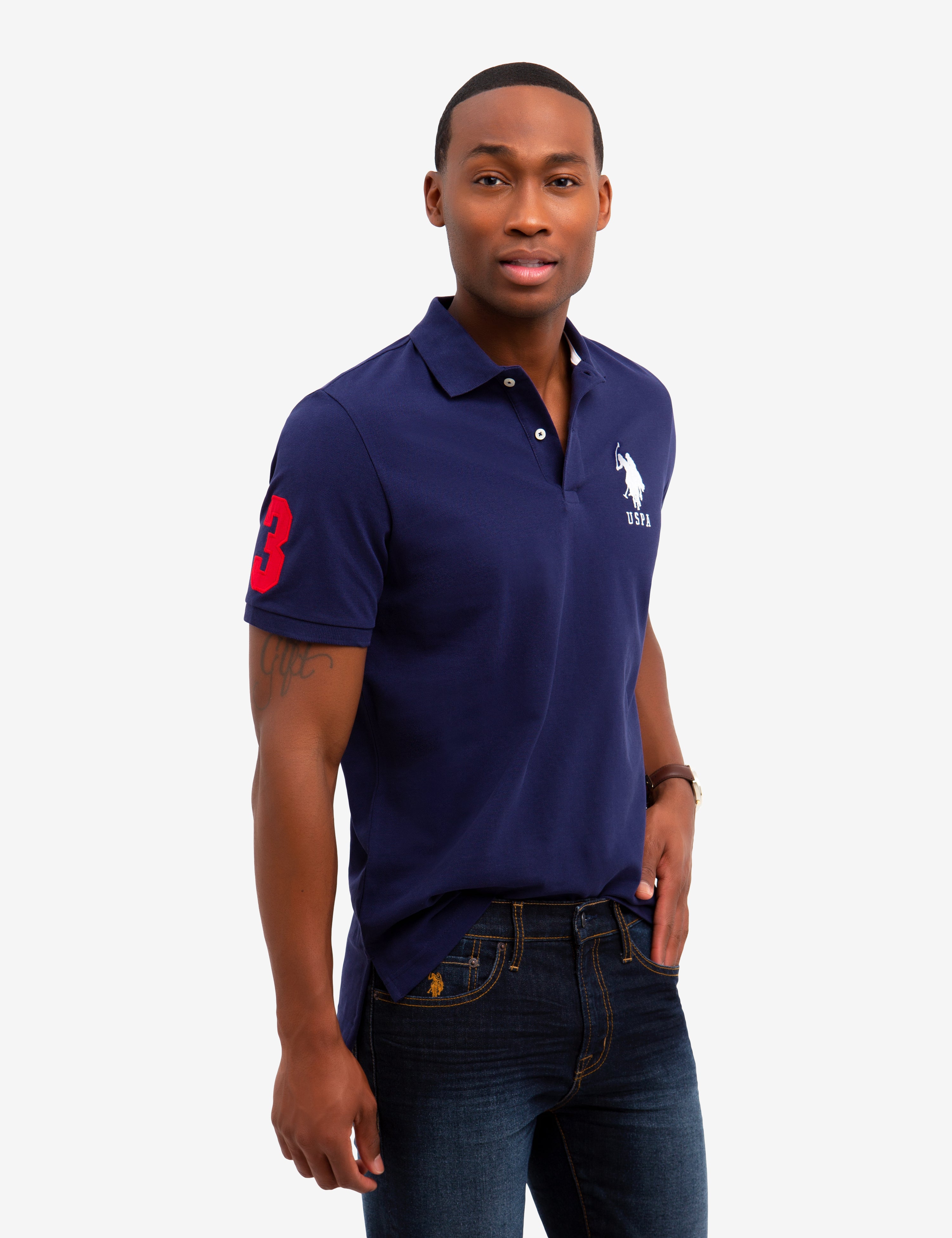 BIG LOGO SOLID POLO SHIRT– U.S. Polo Assn.
