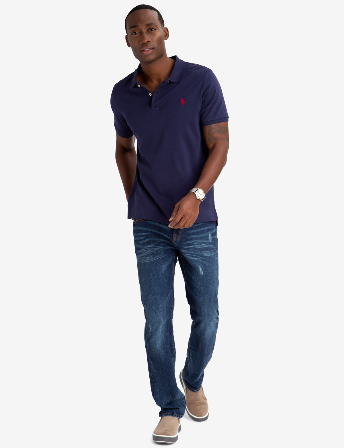 SOLID INTERLOCK POLO SHIRT– U.S. Polo Assn.