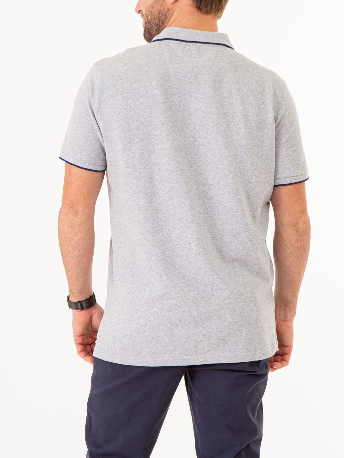 MARLED YARN POLO SHIRT WITH EMBROIDERED CREST– U.S. Polo Assn.