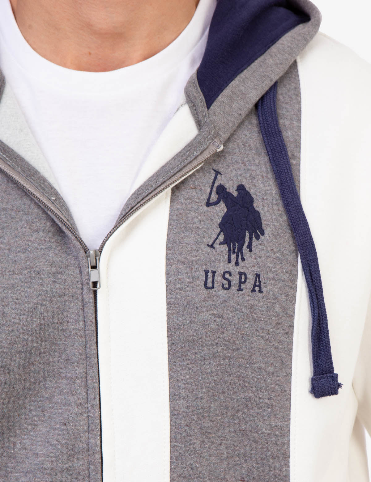 USPA COLORBLOCK FULL ZIP FLEECE HOODIE– U.S. Polo Assn.