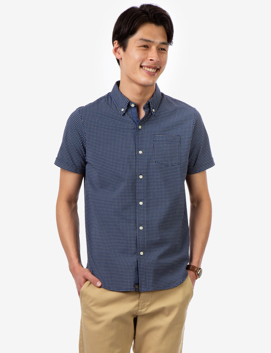 DOT PRINT BUTTON UP SHIRT– U.S. Polo Assn.