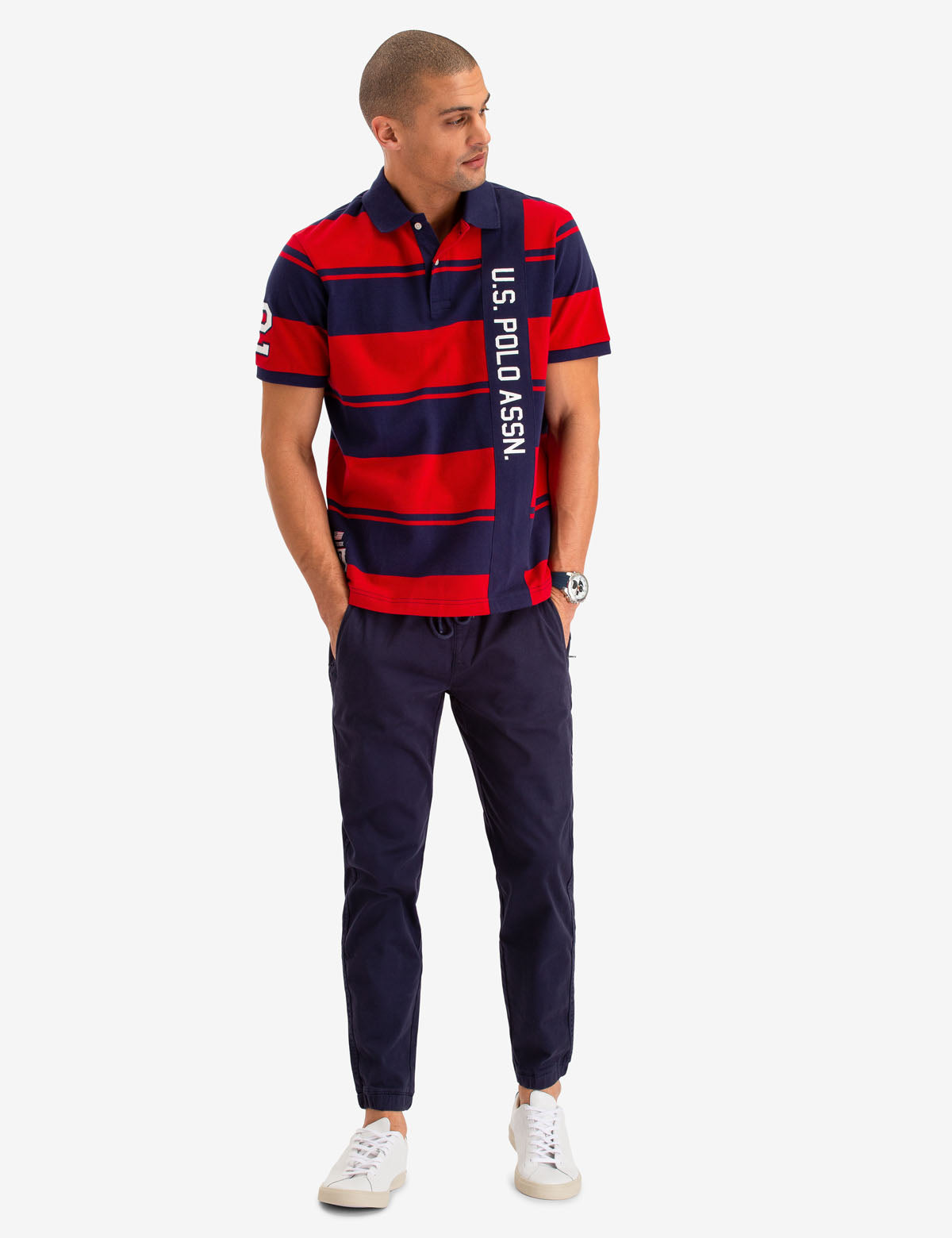 USPA VERITCAL RUGBY STRIPE POLO SHIRT– U.S. Polo Assn.