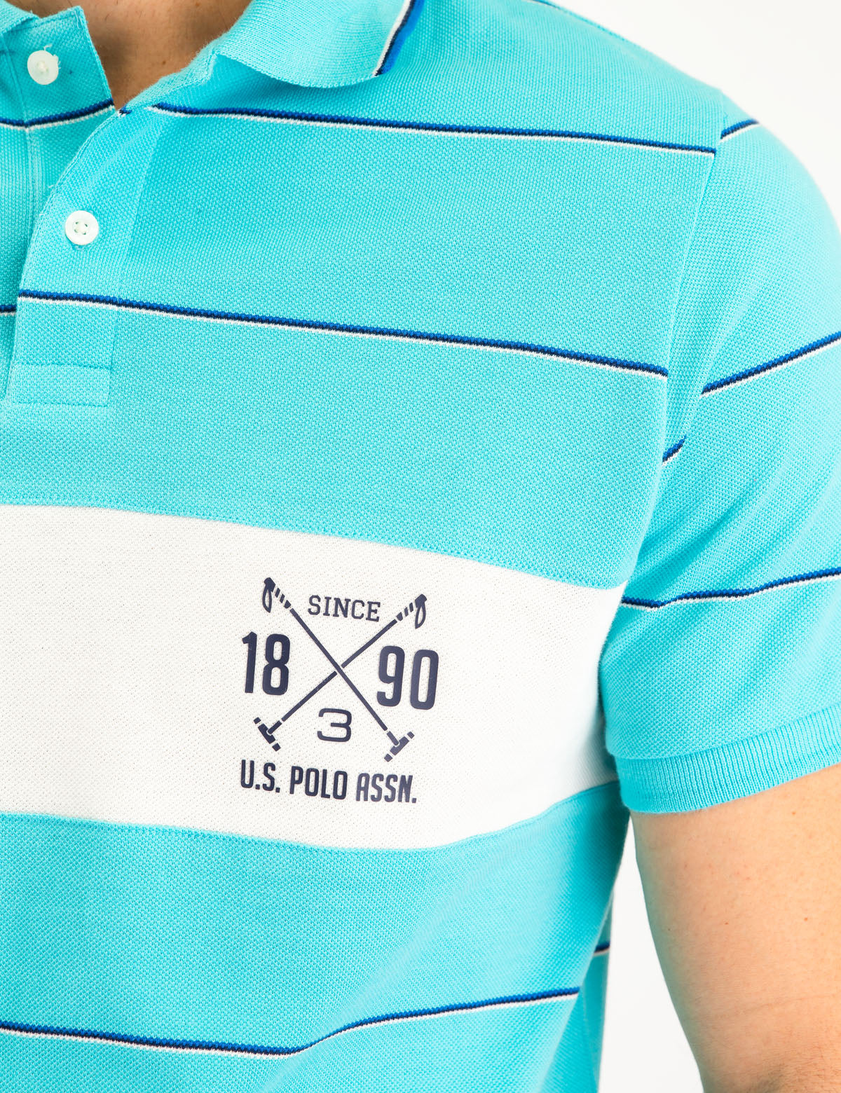 USPA STRIPED LOGO POLO SHIRT– U.S. Polo Assn.