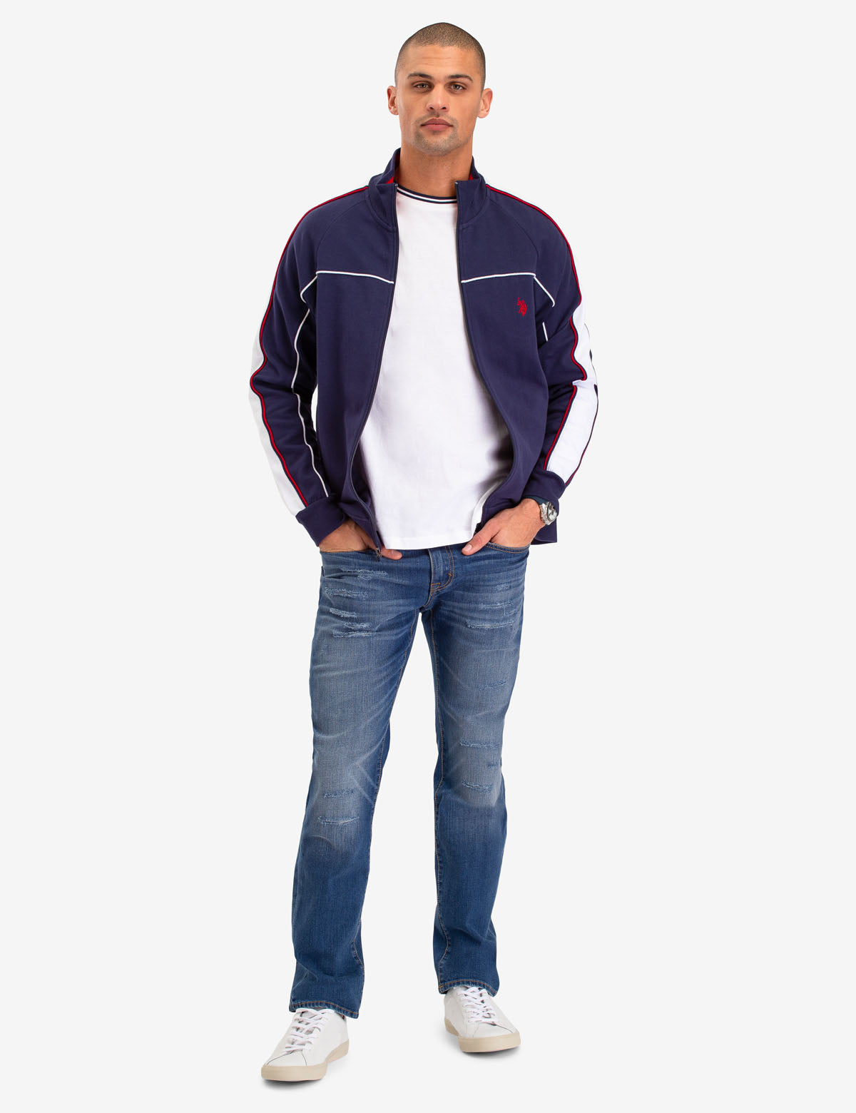 USPA TRACK JACKET WITH PIPING– U.S. Polo Assn.
