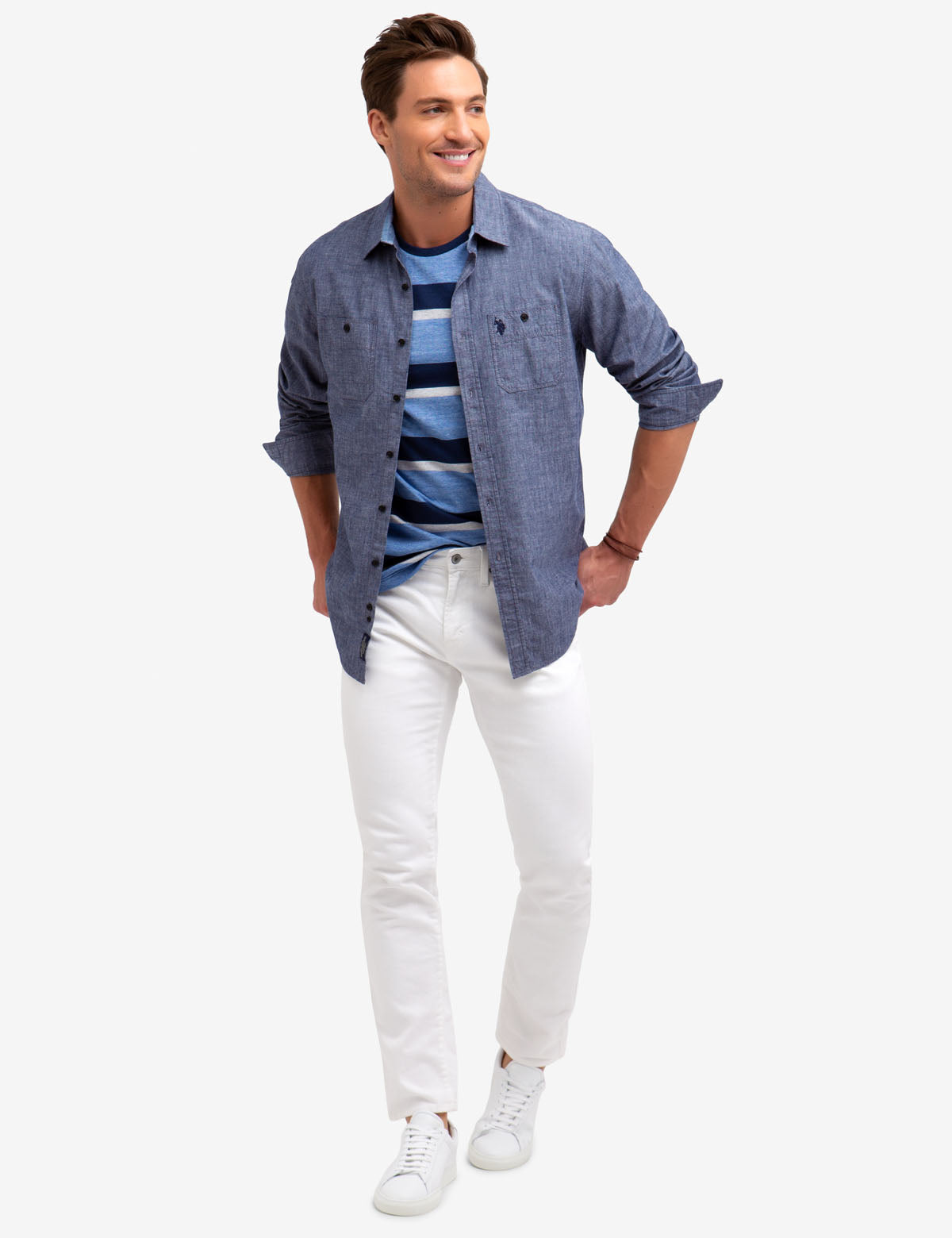 CLASSIC FIT TWO POCKET SLUB CANVAS SHIRT– U.S. Polo Assn.