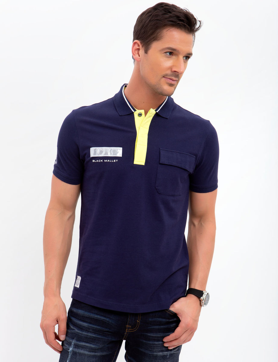 BLACK MALLET REFLECTIVE PATCH POLO SHIRT– U.S. Polo Assn.