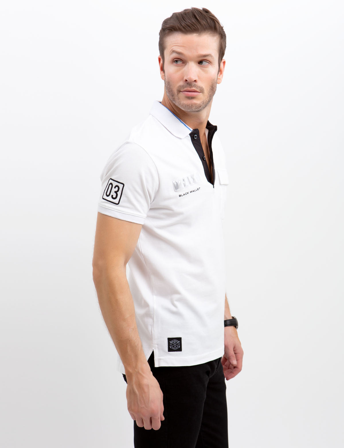 BLACK MALLET REFLECTIVE PATCH POLO SHIRT– U.S. Polo Assn.