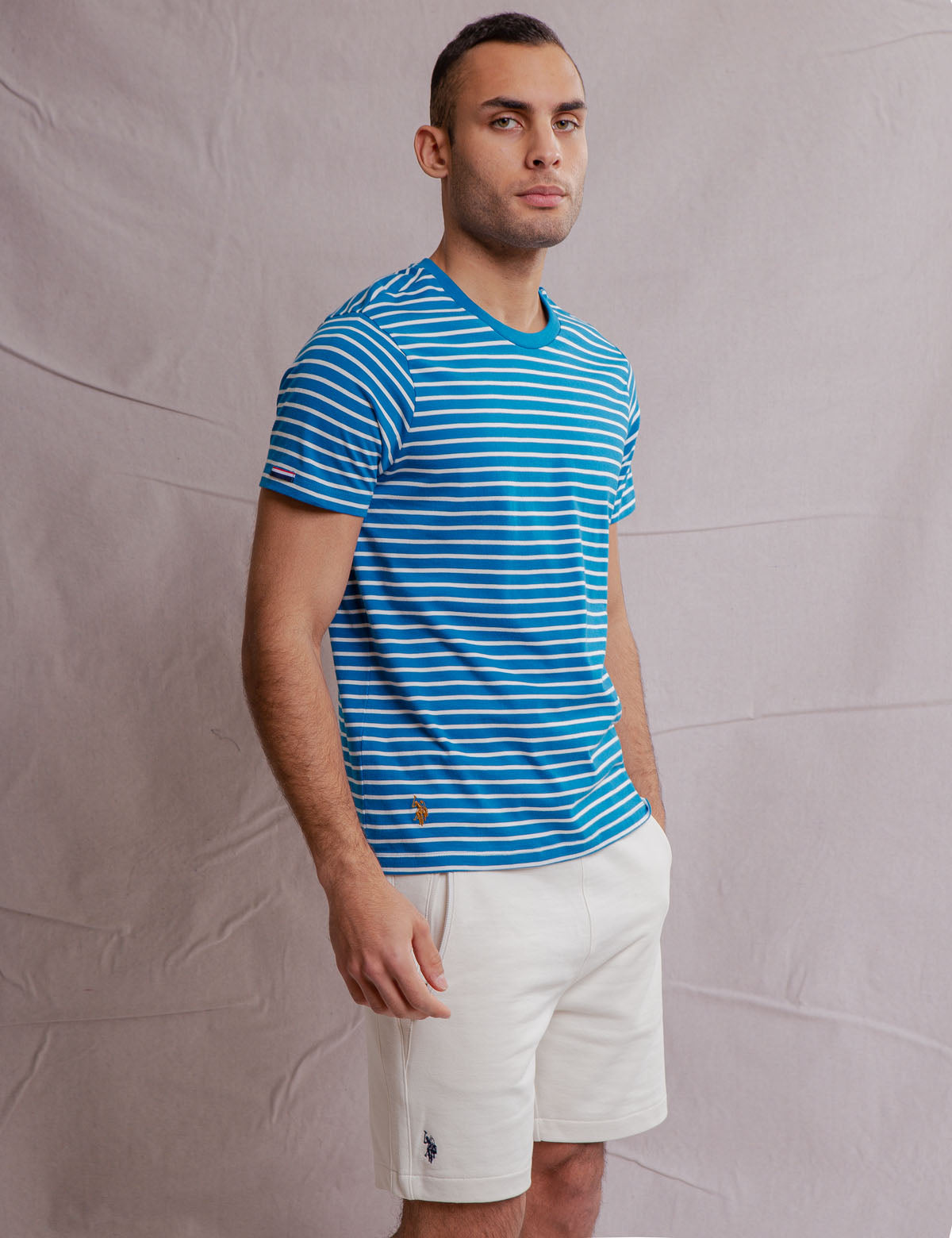 WHITE LABEL SUPIMA COTTON STRIPED T-SHIRT– U.S. Polo Assn.