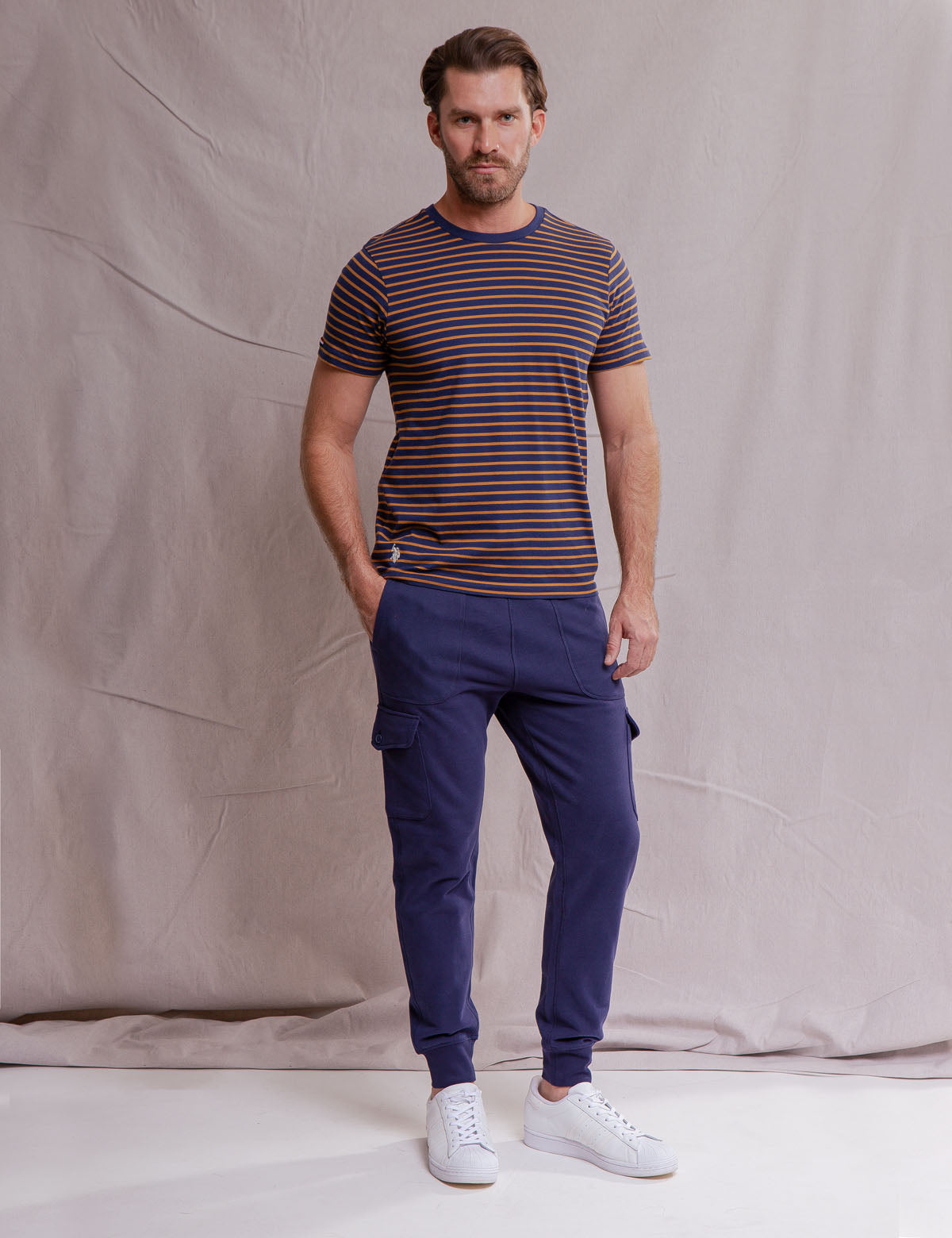 WHITE LABEL SUPIMA COTTON STRIPED T-SHIRT– U.S. Polo Assn.