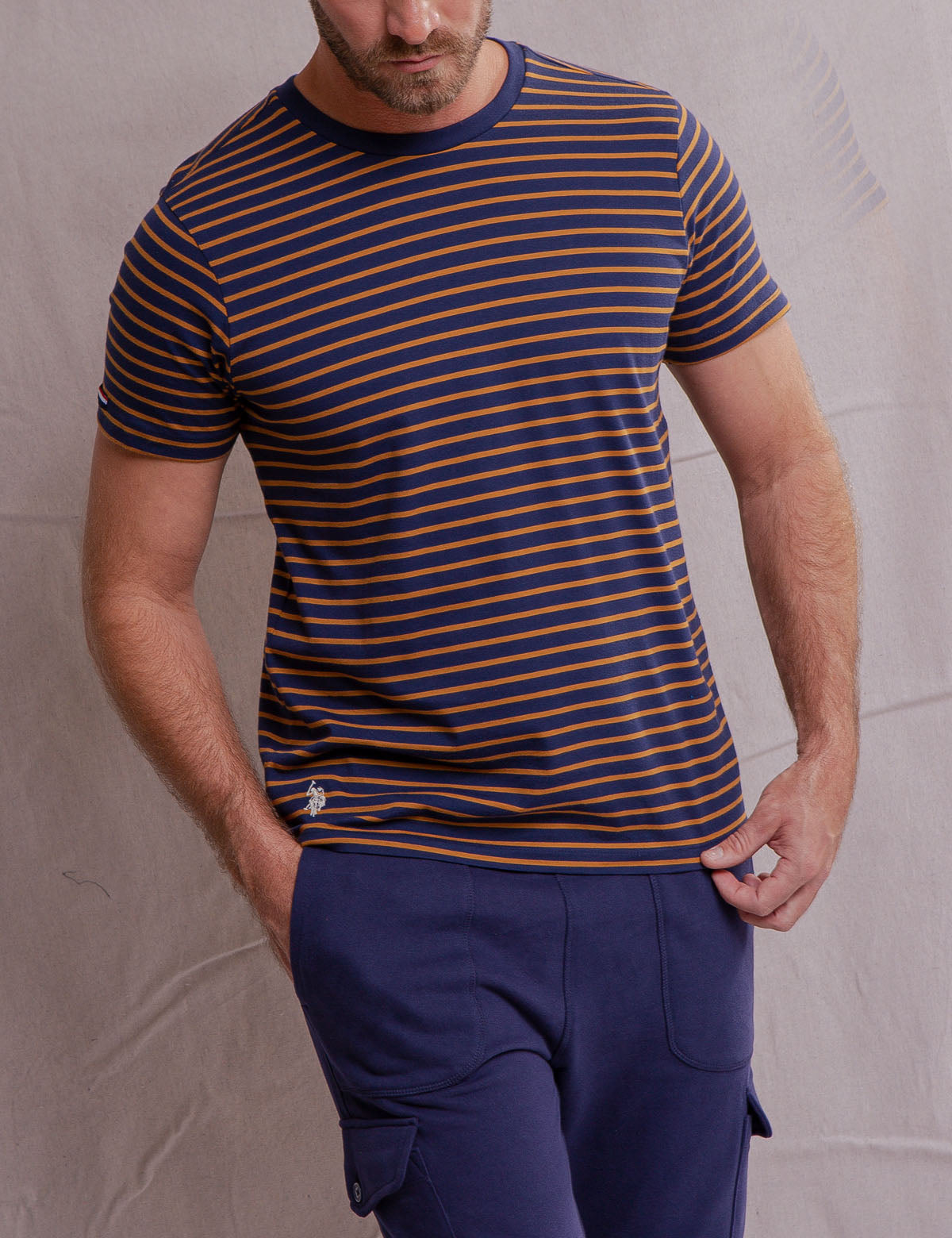 WHITE LABEL SUPIMA COTTON STRIPED T-SHIRT– U.S. Polo Assn.