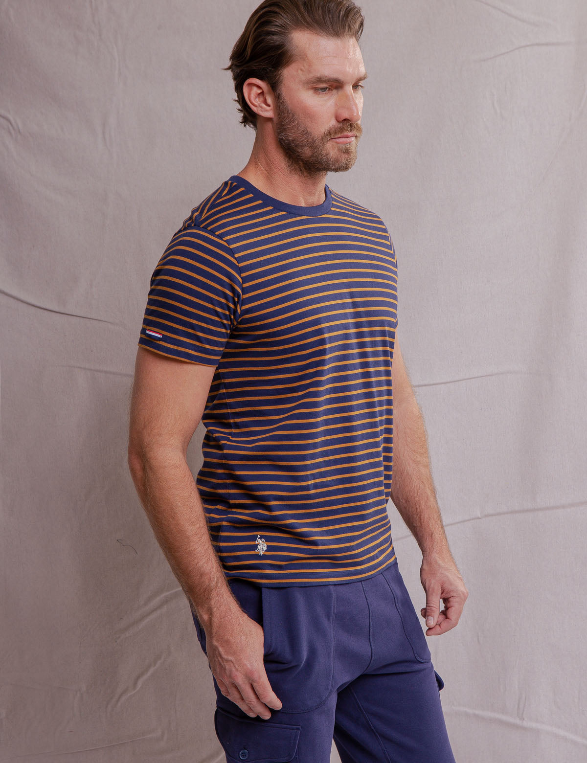 WHITE LABEL SUPIMA COTTON STRIPED T-SHIRT– U.S. Polo Assn.