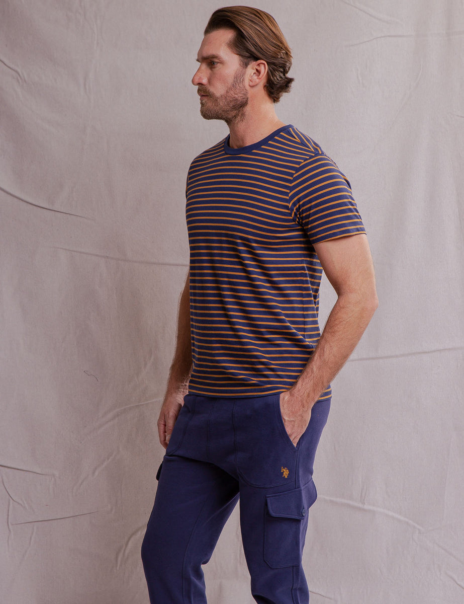 WHITE LABEL SUPIMA COTTON STRIPED T-SHIRT– U.S. Polo Assn.