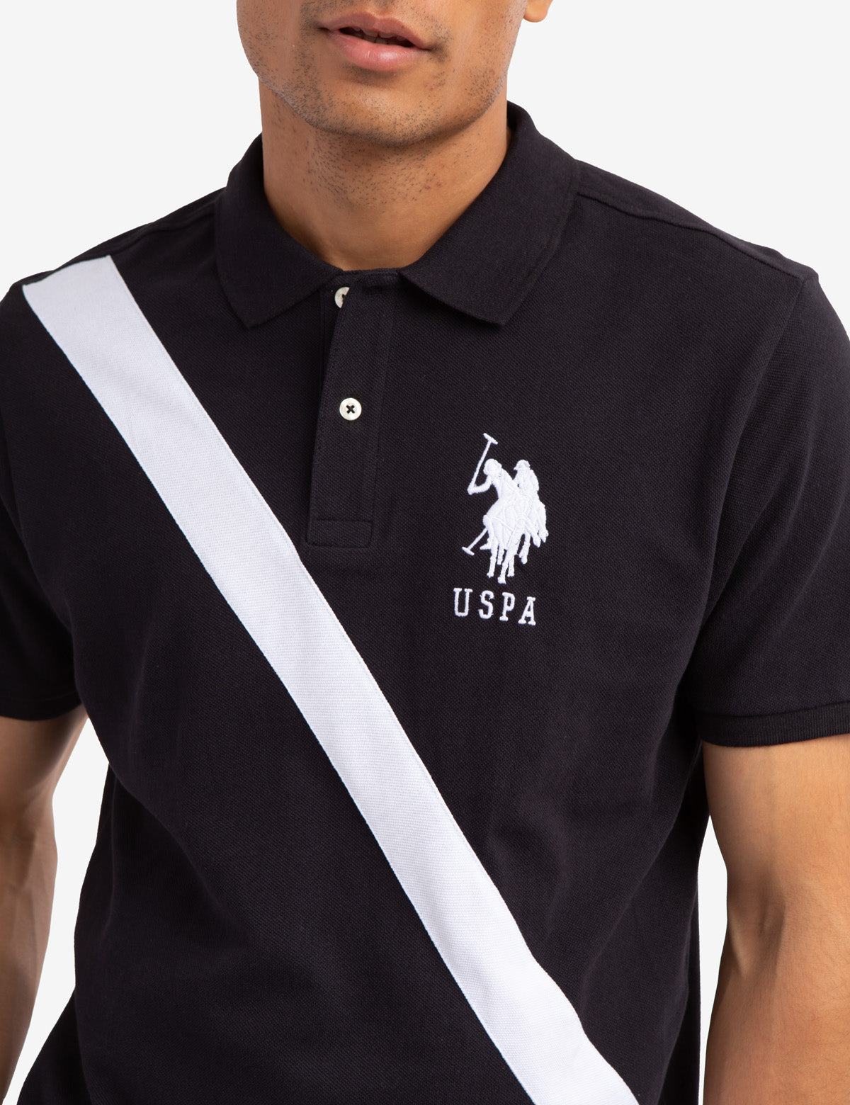 DIAGONAL SASH PIQUE POLO SHIRT– U.S. Polo Assn.
