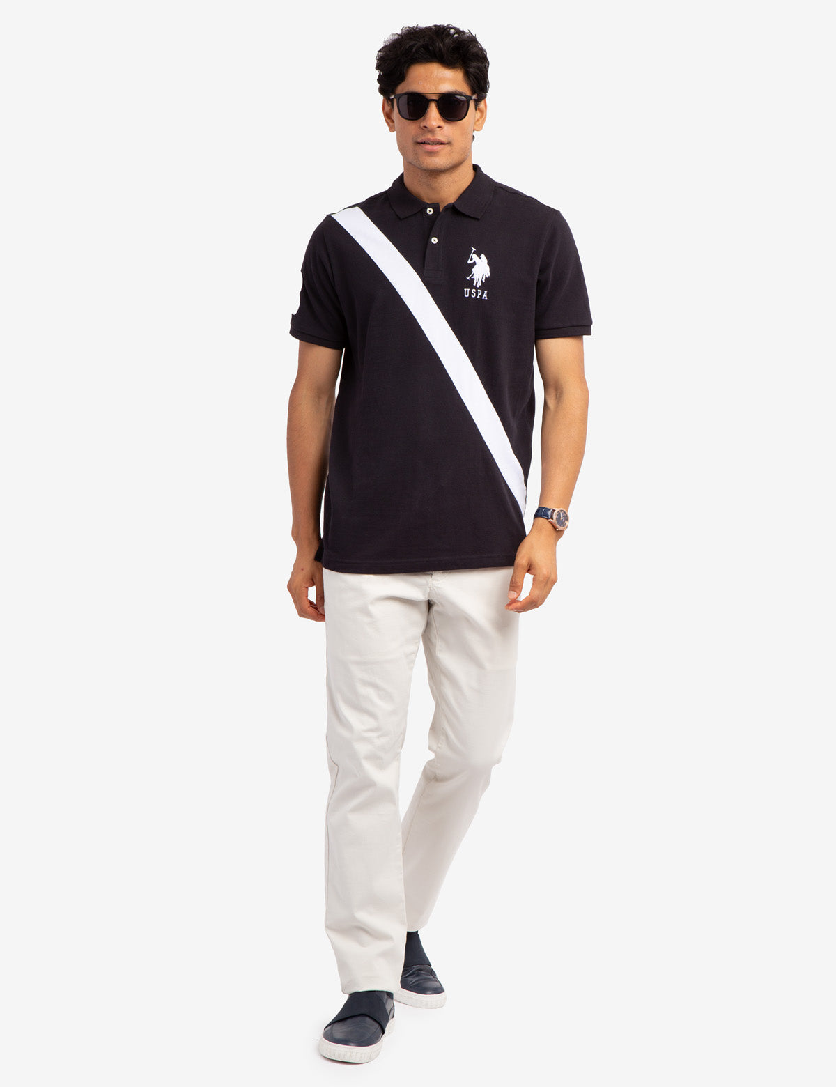 DIAGONAL SASH PIQUE POLO SHIRT– U.S. Polo Assn.