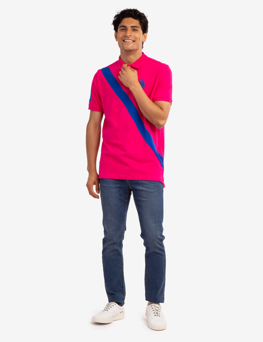 DIAGONAL SASH PIQUE POLO SHIRT– U.S. Polo Assn.