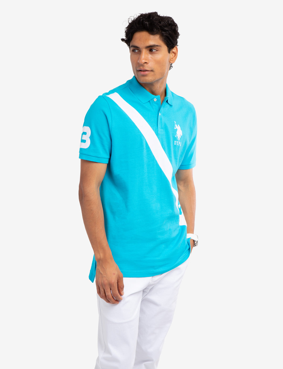 DIAGONAL SASH PIQUE POLO SHIRT– U.S. Polo Assn.