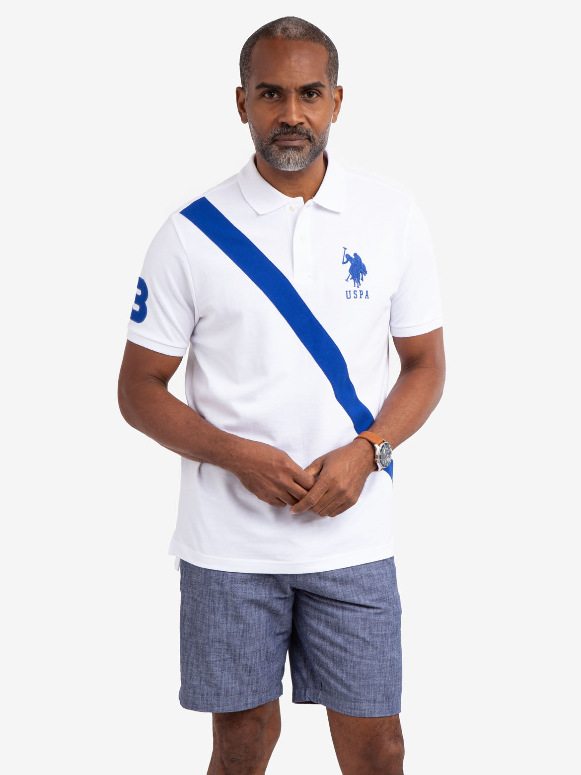 DIAGONAL SASH PIQUE POLO SHIRT– U.S. Polo Assn.