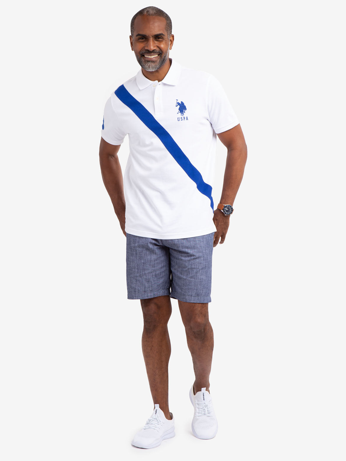 DIAGONAL SASH PIQUE POLO SHIRT– U.S. Polo Assn.