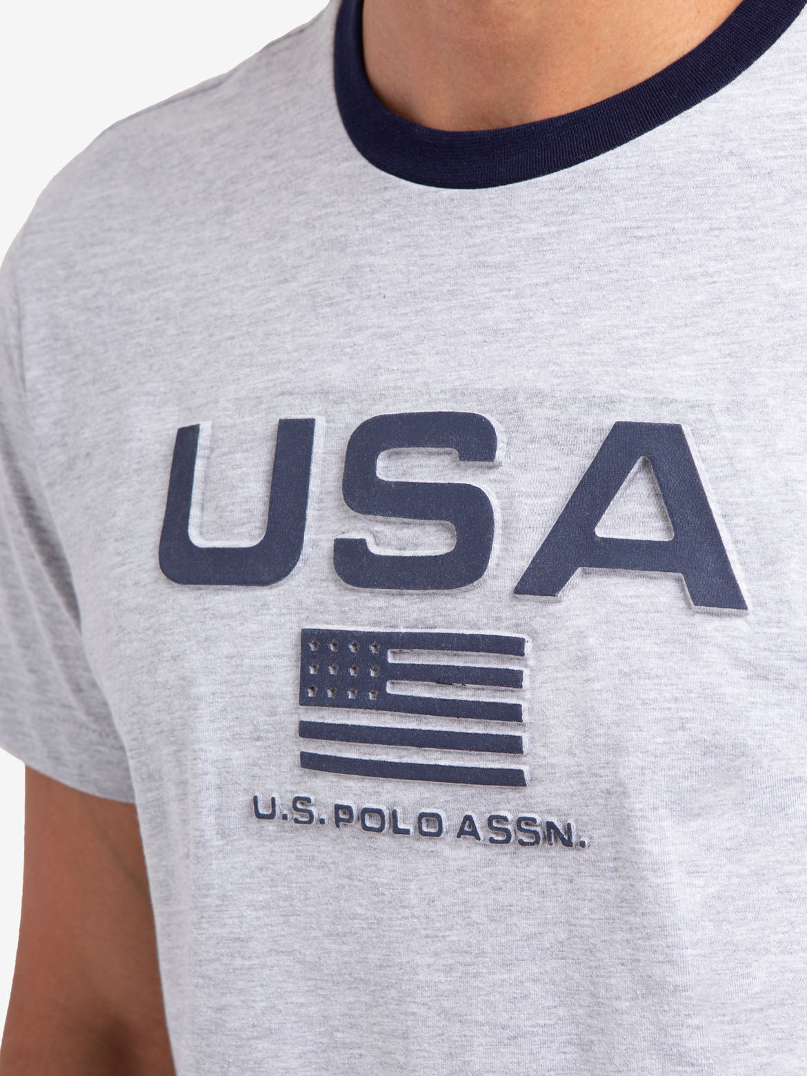 EMBOSSED USA FLAG JERSEY T-SHIRT– U.S. Polo Assn.
