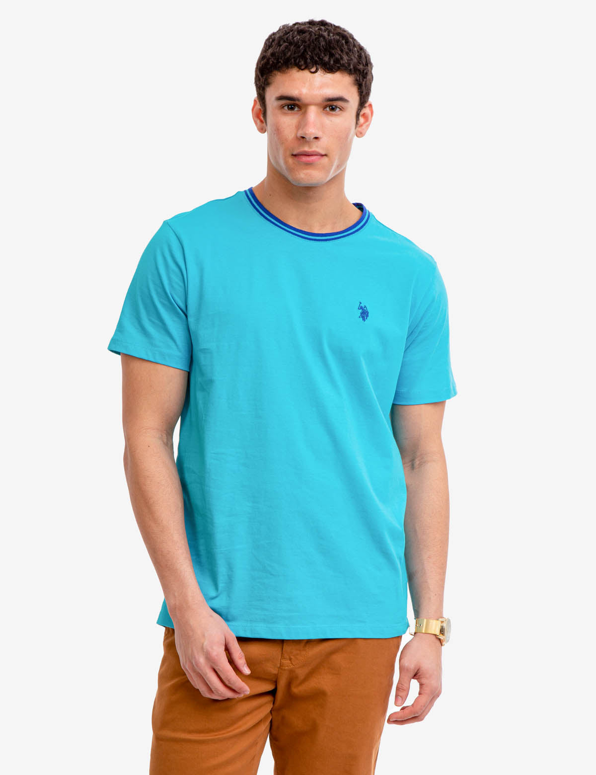 TIPPED CREW NECK COLLAR T-SHIRT– U.S. Polo Assn.