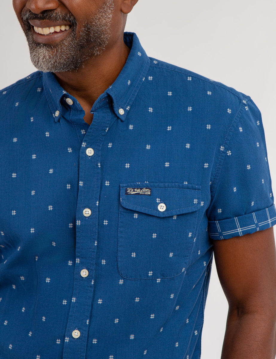 DOBBY DOUBLE SIDE PATTERN SHORT SLEEVE SHIRT– U.S. Polo Assn.
