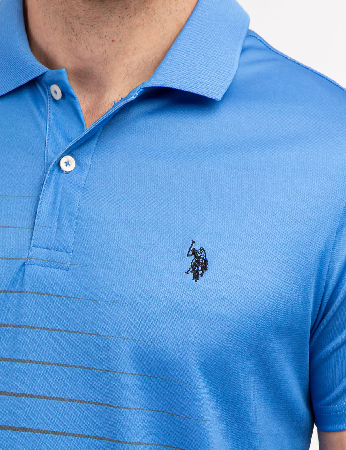 ENGINEERED DIAGONAL PRINT POLO SHIRT– U.S. Polo Assn.