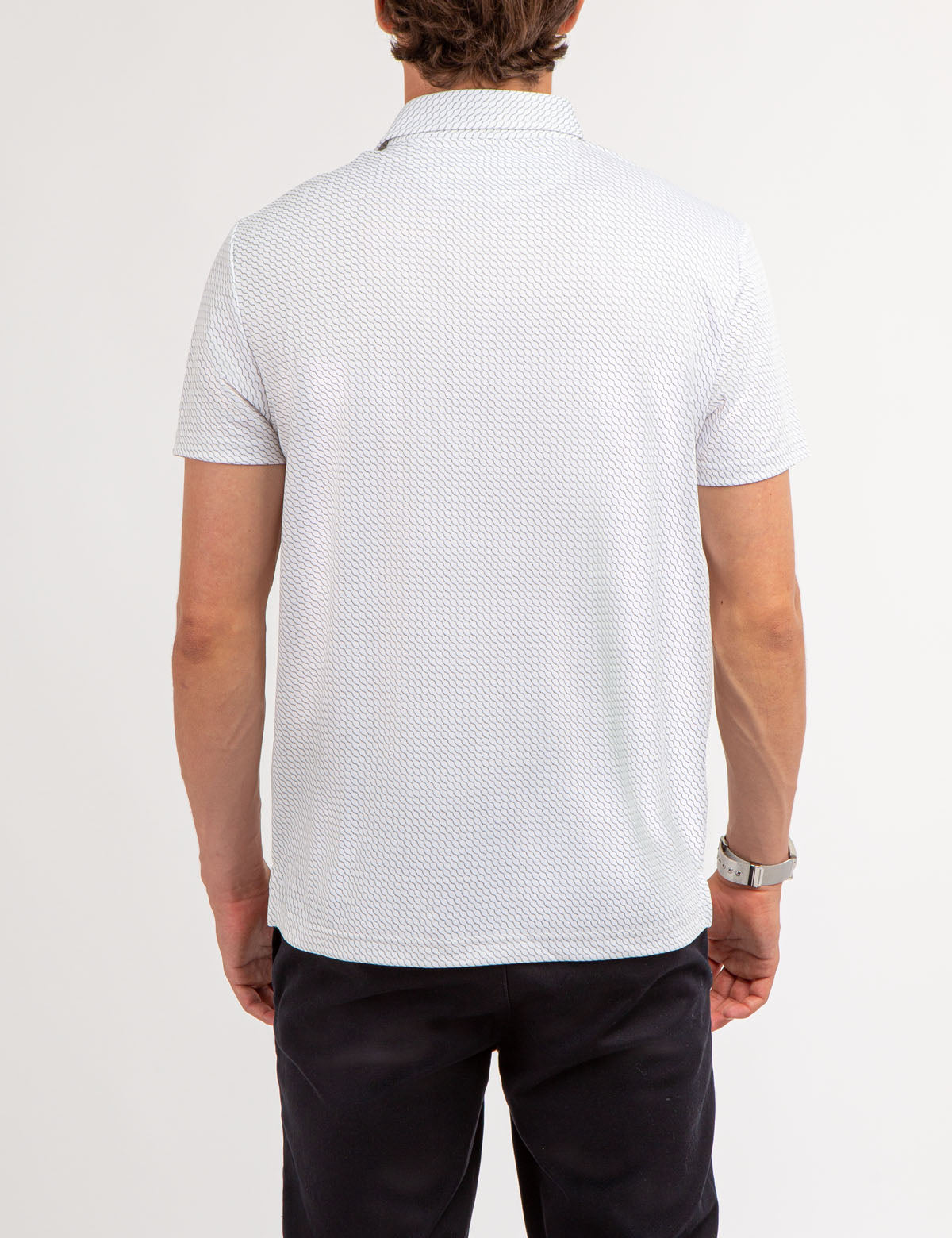 ALLOVER WAVE PRINT INTERLOCK POLO SHIRT– U.S. Polo Assn.