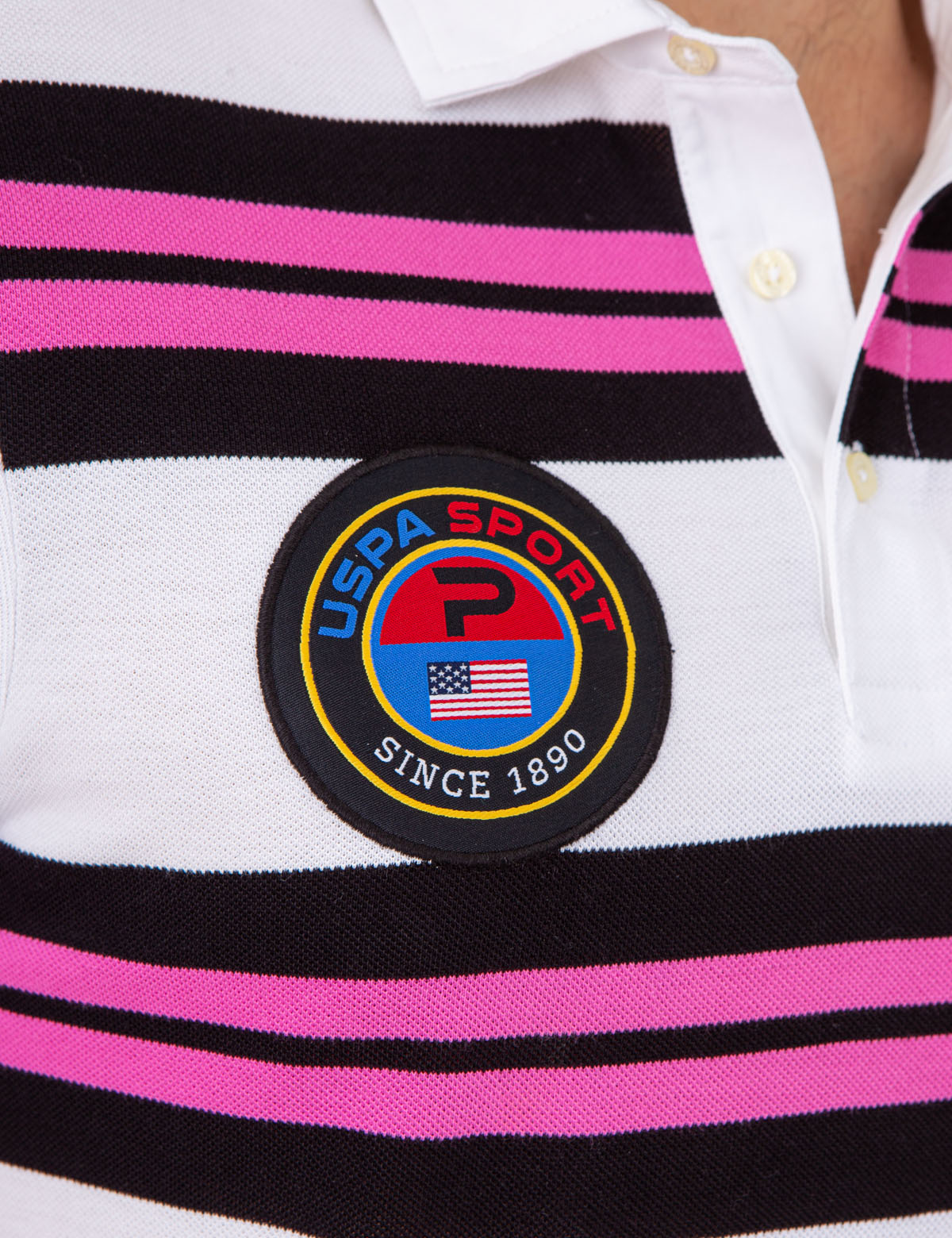 USPA SPORT YARN DYE STRIPE POLO SHIRT– U.S. Polo Assn.