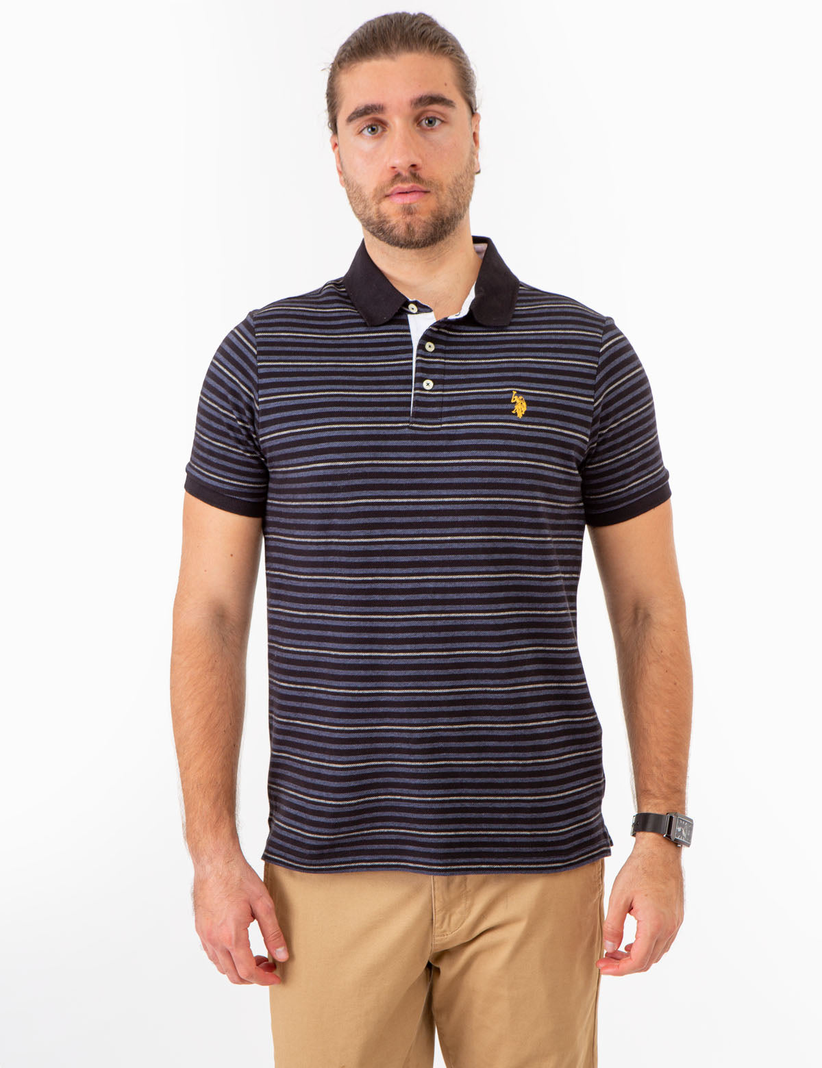 YARN DYE BIRDSEYE STRIPE PIQUE POLO SHIRT– U.S. Polo Assn.
