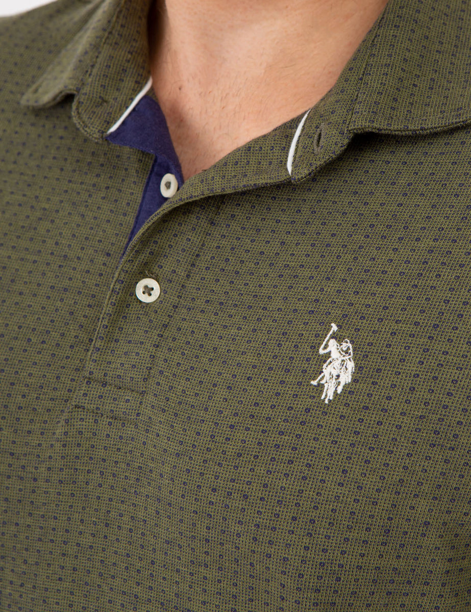 JACQUARD PATTERN JERSEY POLO SHIRT– U.S. Polo Assn.