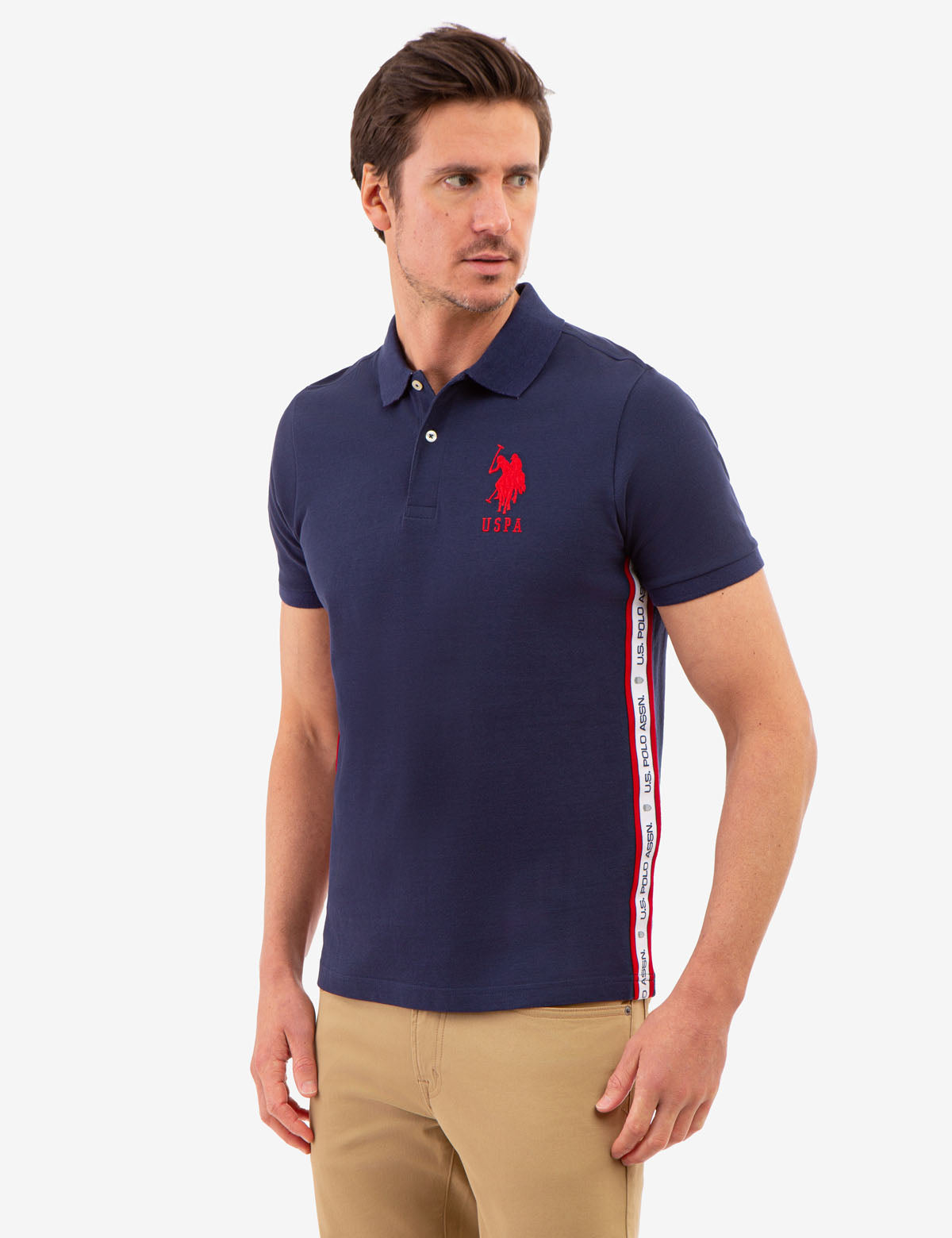 GRAPHIC TRIM PIQUE POLO SHIRT– U.S. Polo Assn.