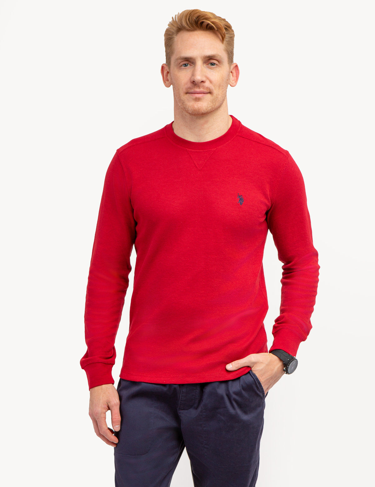 CREW NECK SOLID THERMAL– U.S. Polo Assn.