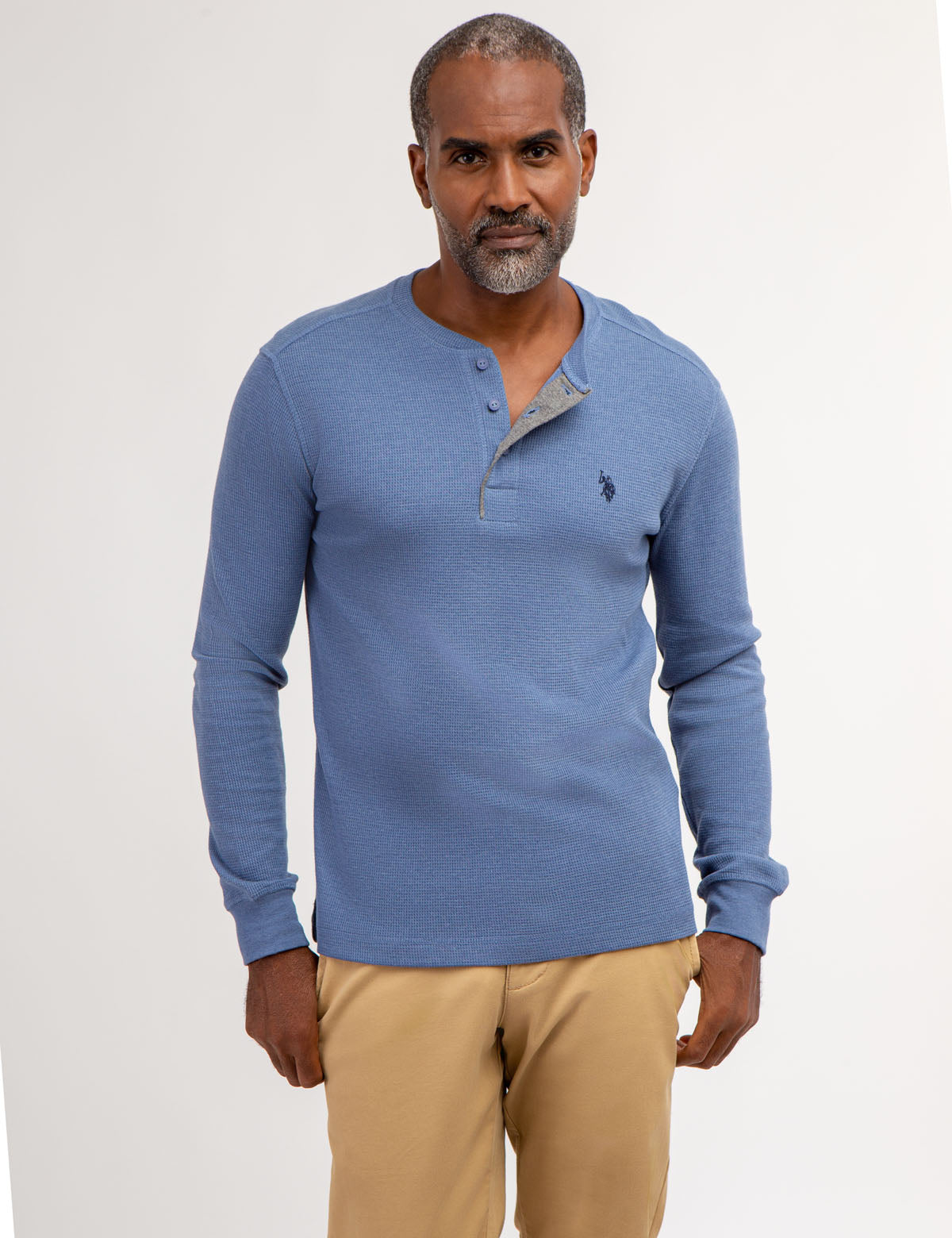 SOLID LONG SLEEVE THERMAL HENLEY– U.S. Polo Assn.