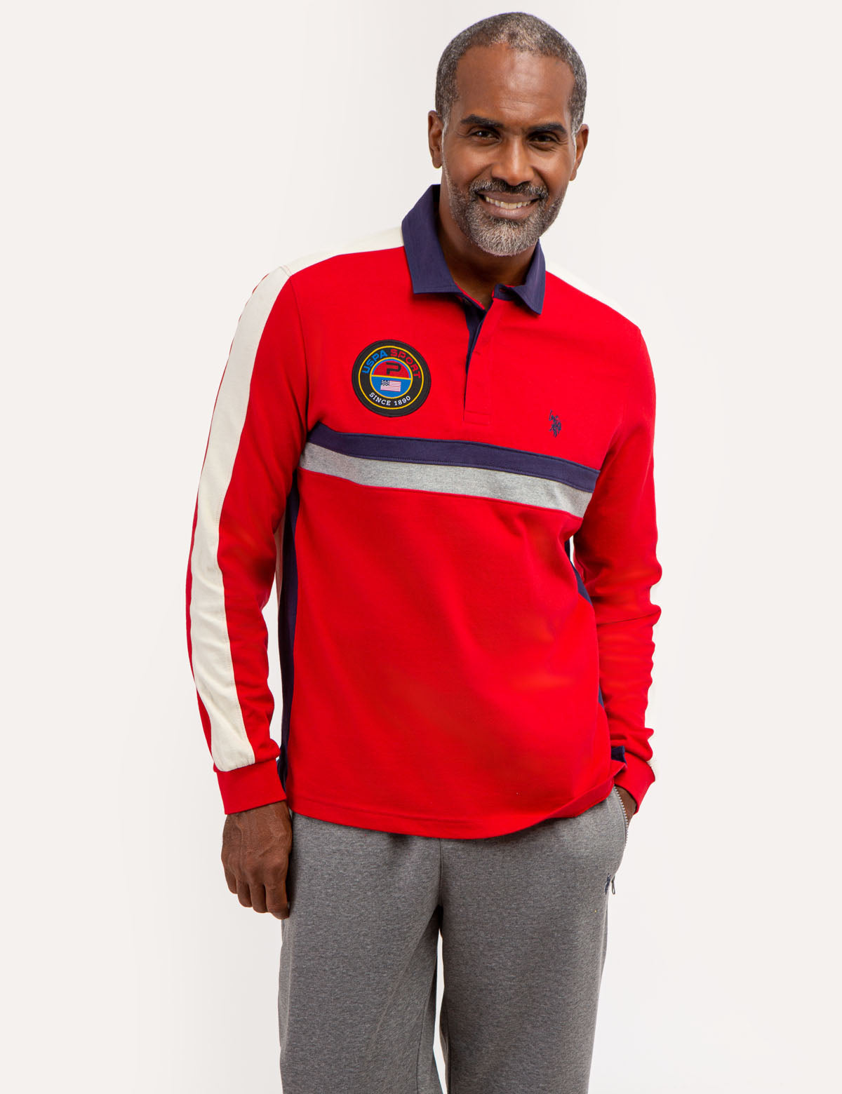 USPA SPORT COLORBLOCK LONG SLEEVE POLO SHIRT– U.S. Polo Assn.