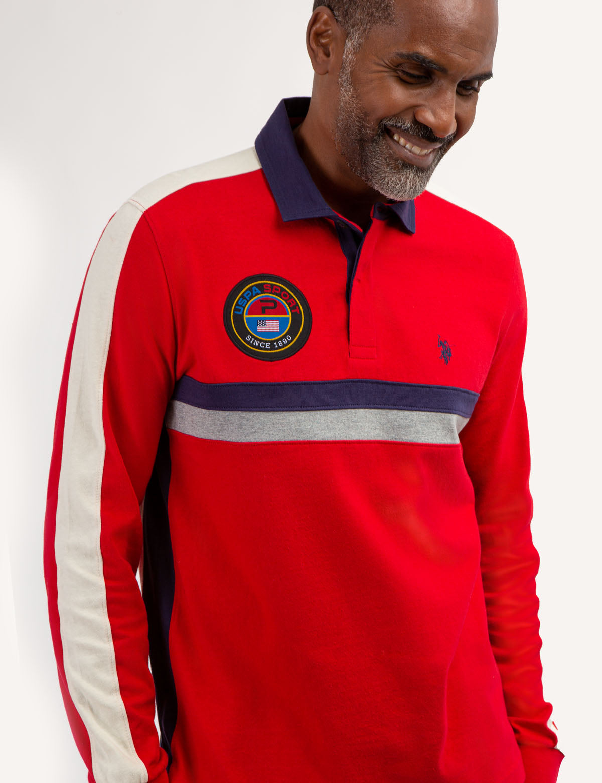 USPA SPORT COLORBLOCK LONG SLEEVE POLO SHIRT– U.S. Polo Assn.