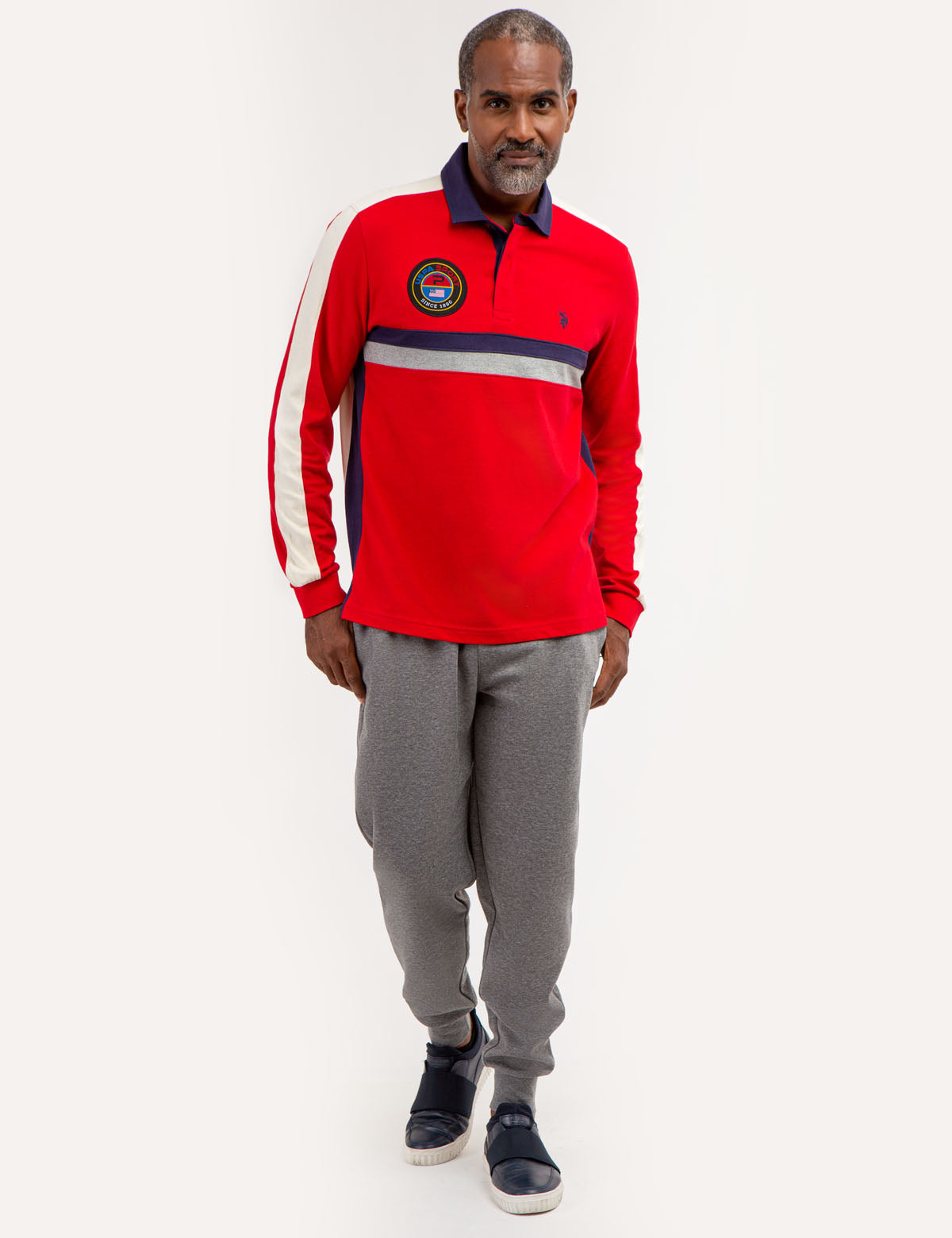 USPA SPORT COLORBLOCK LONG SLEEVE POLO SHIRT– U.S. Polo Assn.