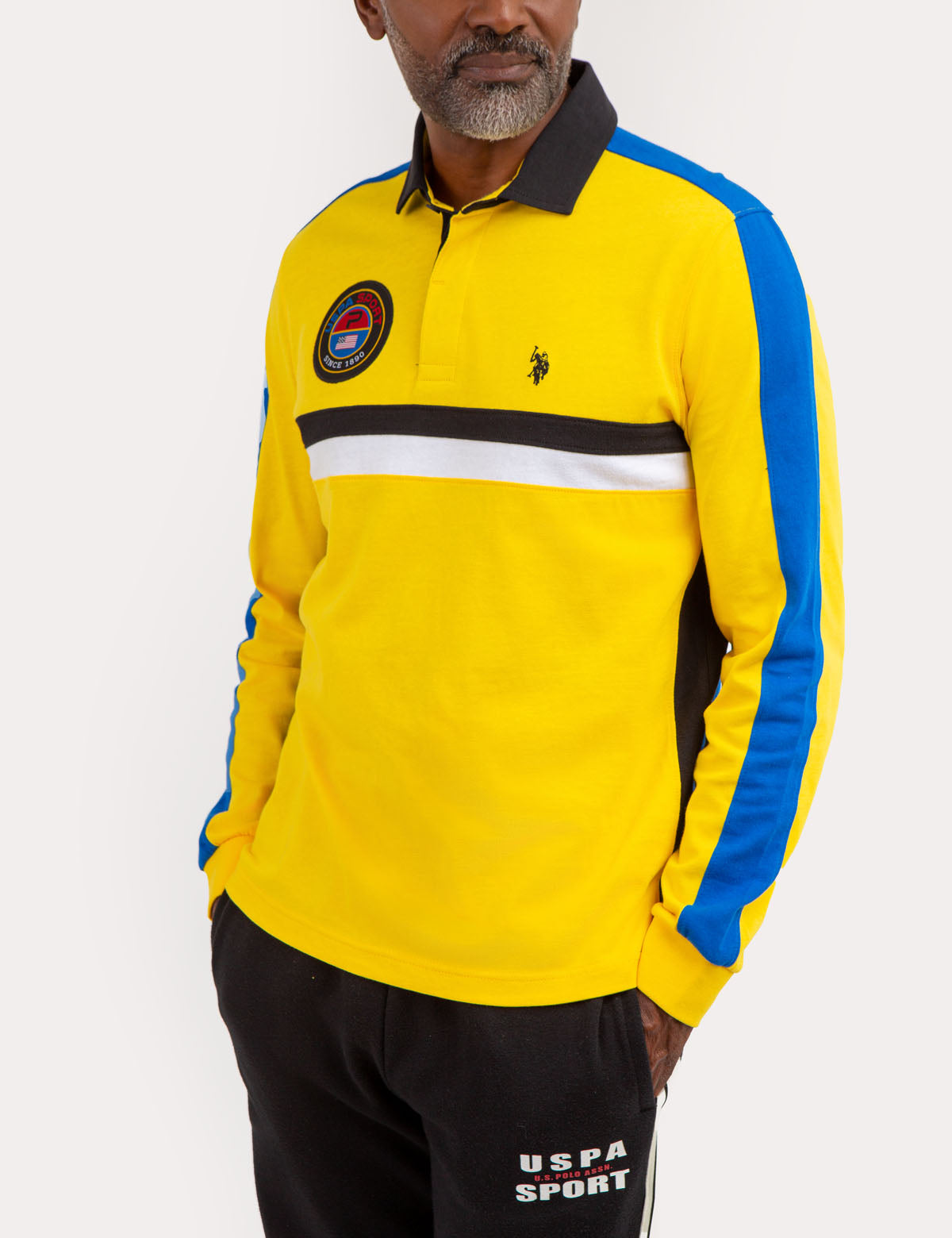 USPA SPORT COLORBLOCK LONG SLEEVE POLO SHIRT– U.S. Polo Assn.