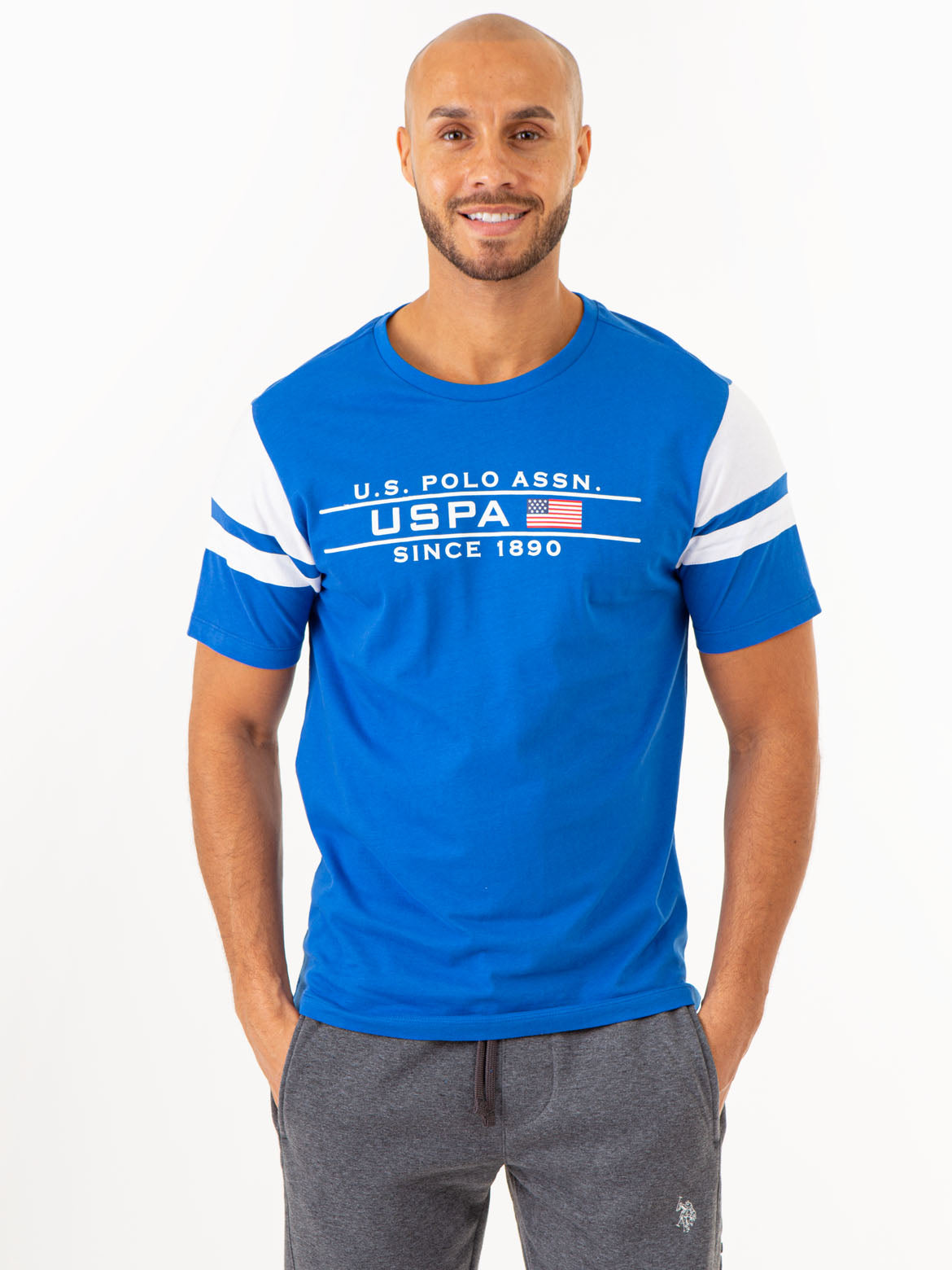 GRAPHIC PRINT USPA COLORBLOCK JERSEY T-SHIRT– U.S. Polo Assn.