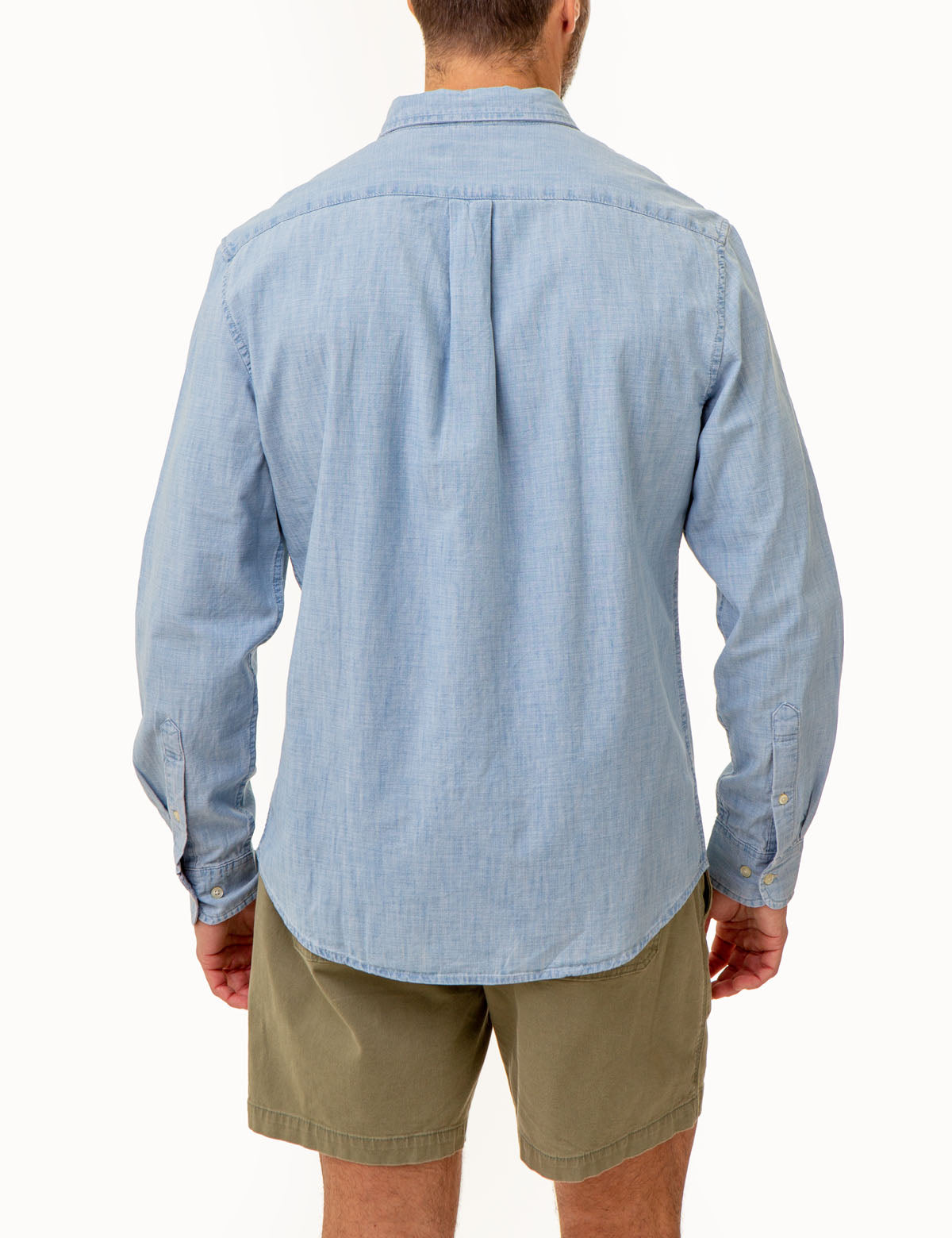 LONG SLEEVE SLUB CHAMBRAY WOVEN SHIRT– U.S. Polo Assn.