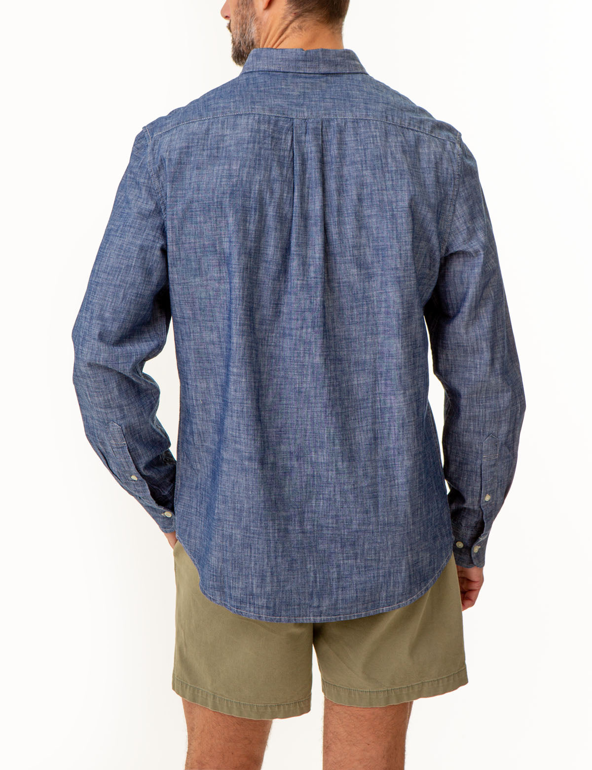 LONG SLEEVE SLUB CHAMBRAY WOVEN SHIRT– U.S. Polo Assn.
